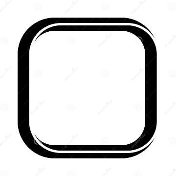 Square Frame Rounded Corners, Doodle Frame Border Square Banner Markers ...