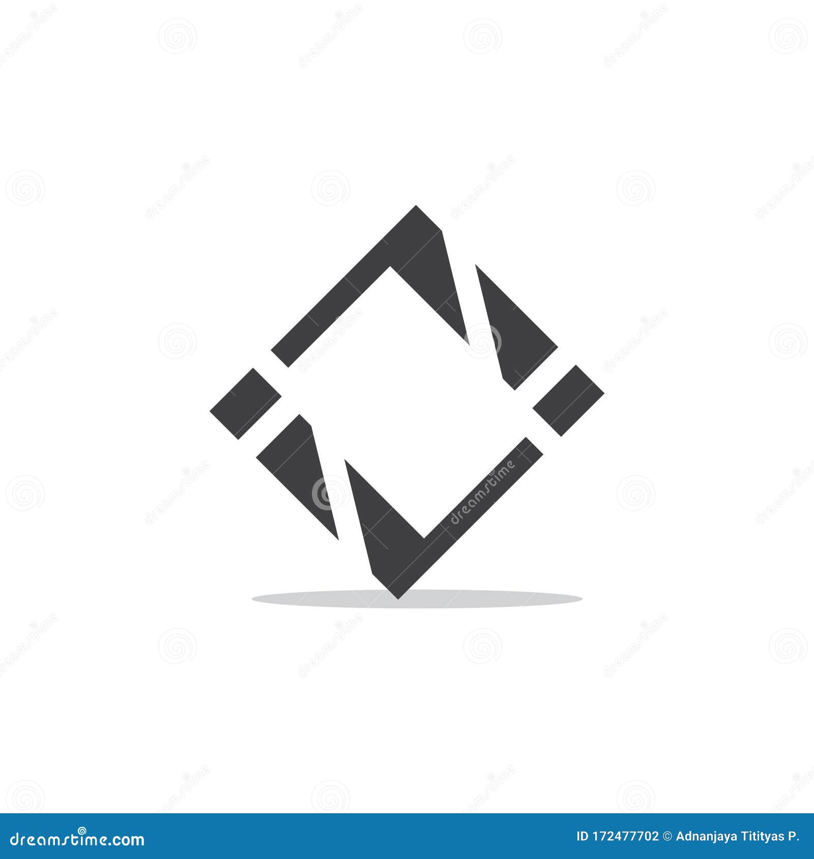 Square Frame Simple Geometric Shadow Design Logo Vector Stock Vector ...