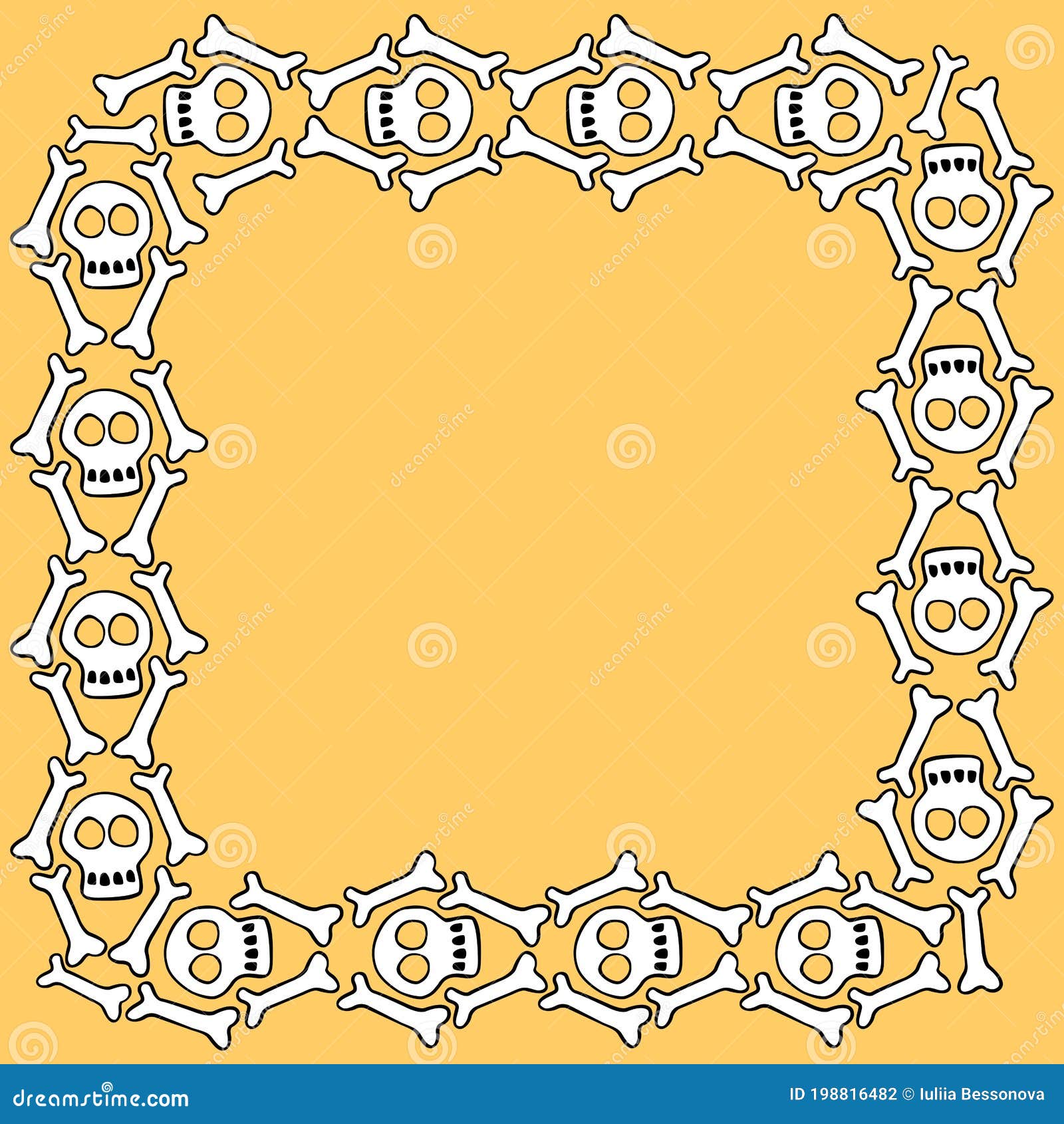 Frame With Two Skulls Stock Image | CartoonDealer.com #1340731