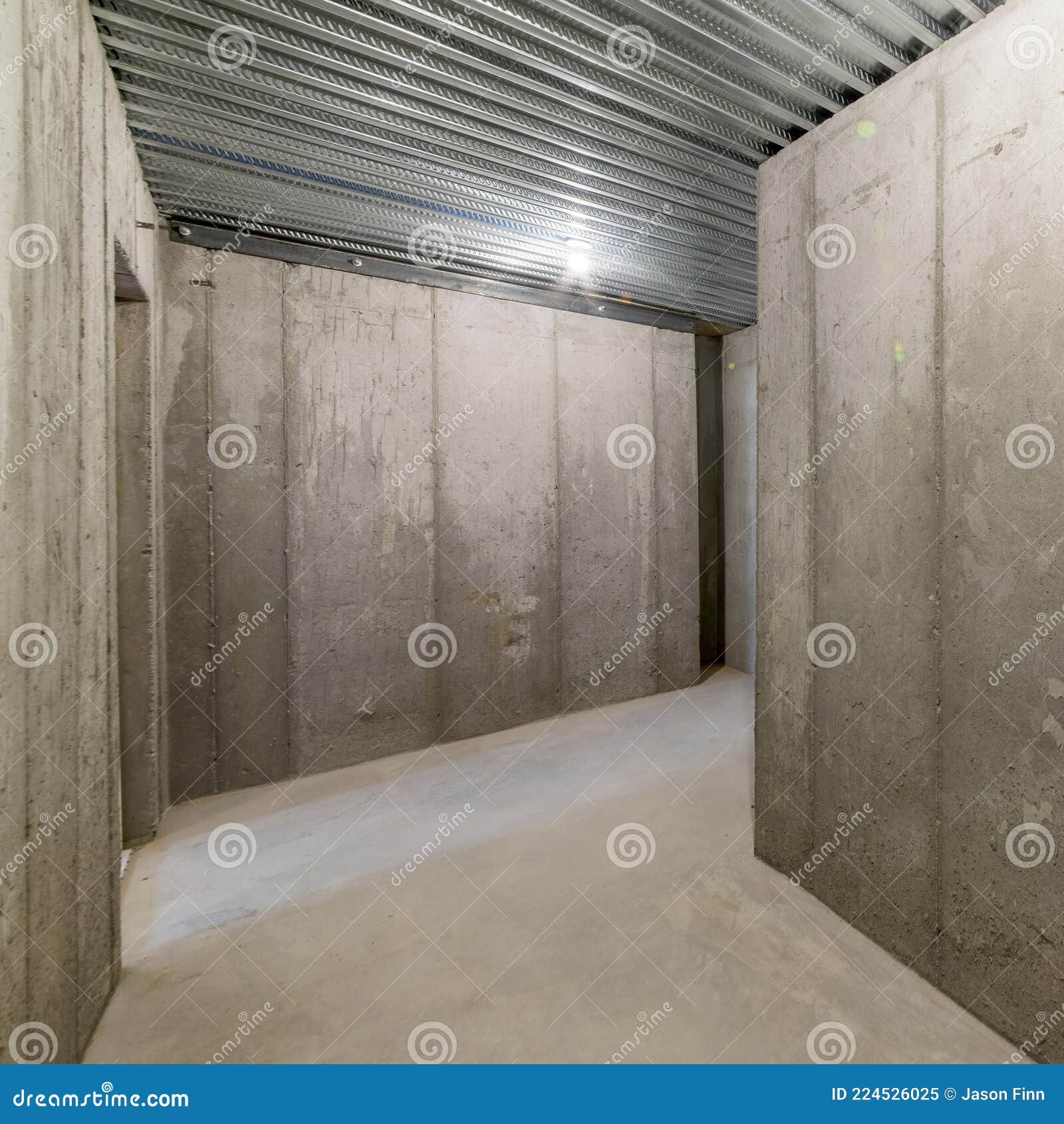 Square Frame Unfinished Empty Cold Storage Room in a Basement of a ...
