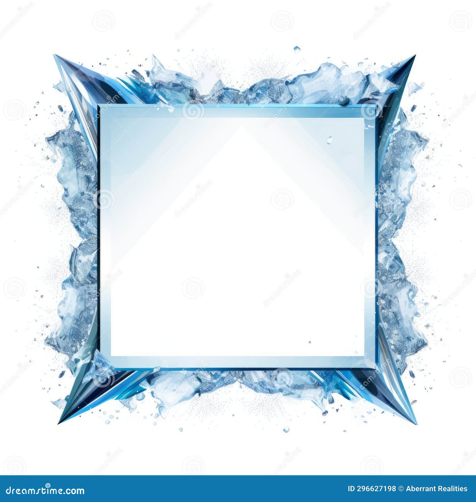 A Square Frame with Water Splashes on it Stock Illustration ...