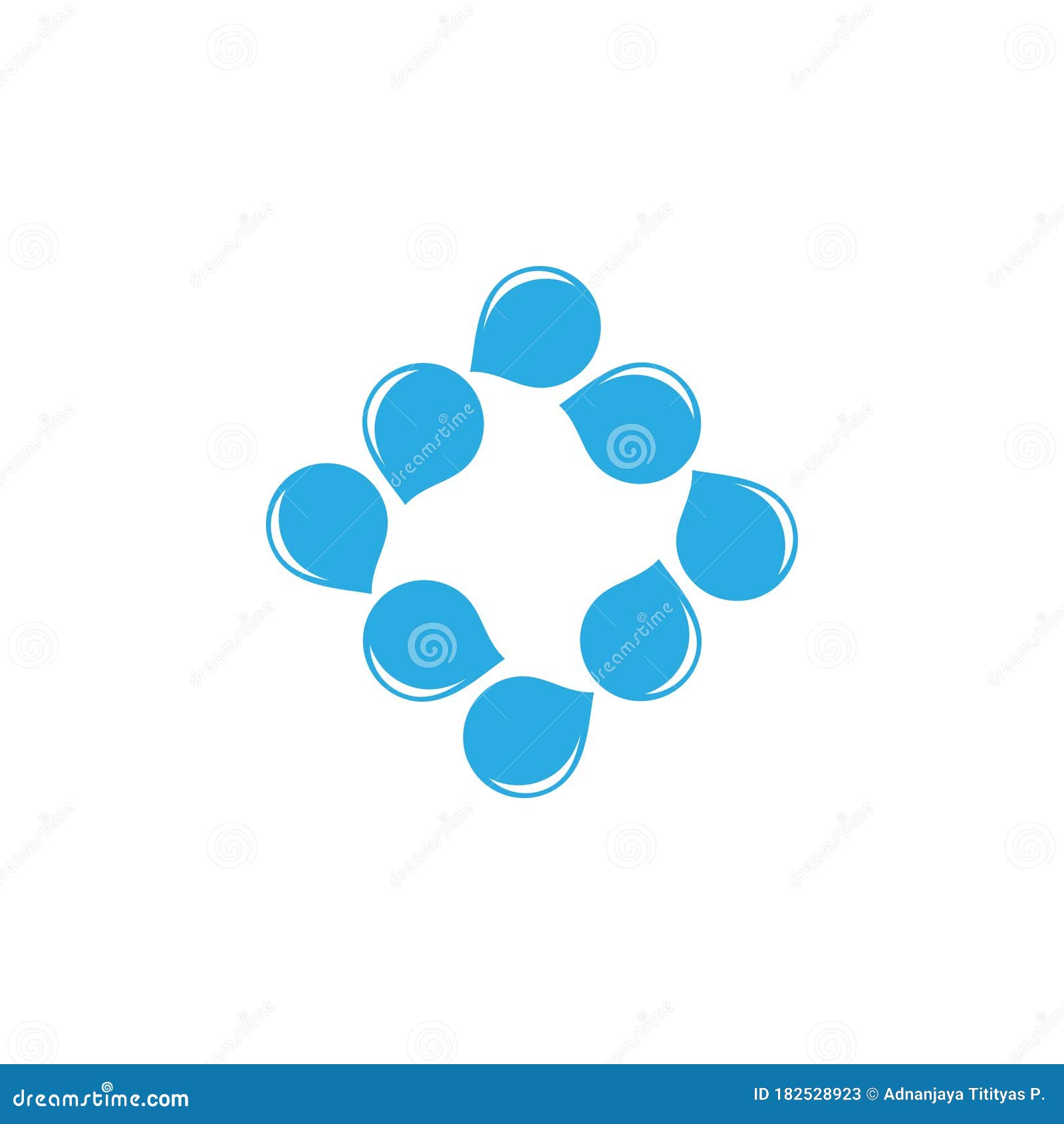 Square Fresh Water Symbol Logo Vector Stock Vector - Illustration of ...