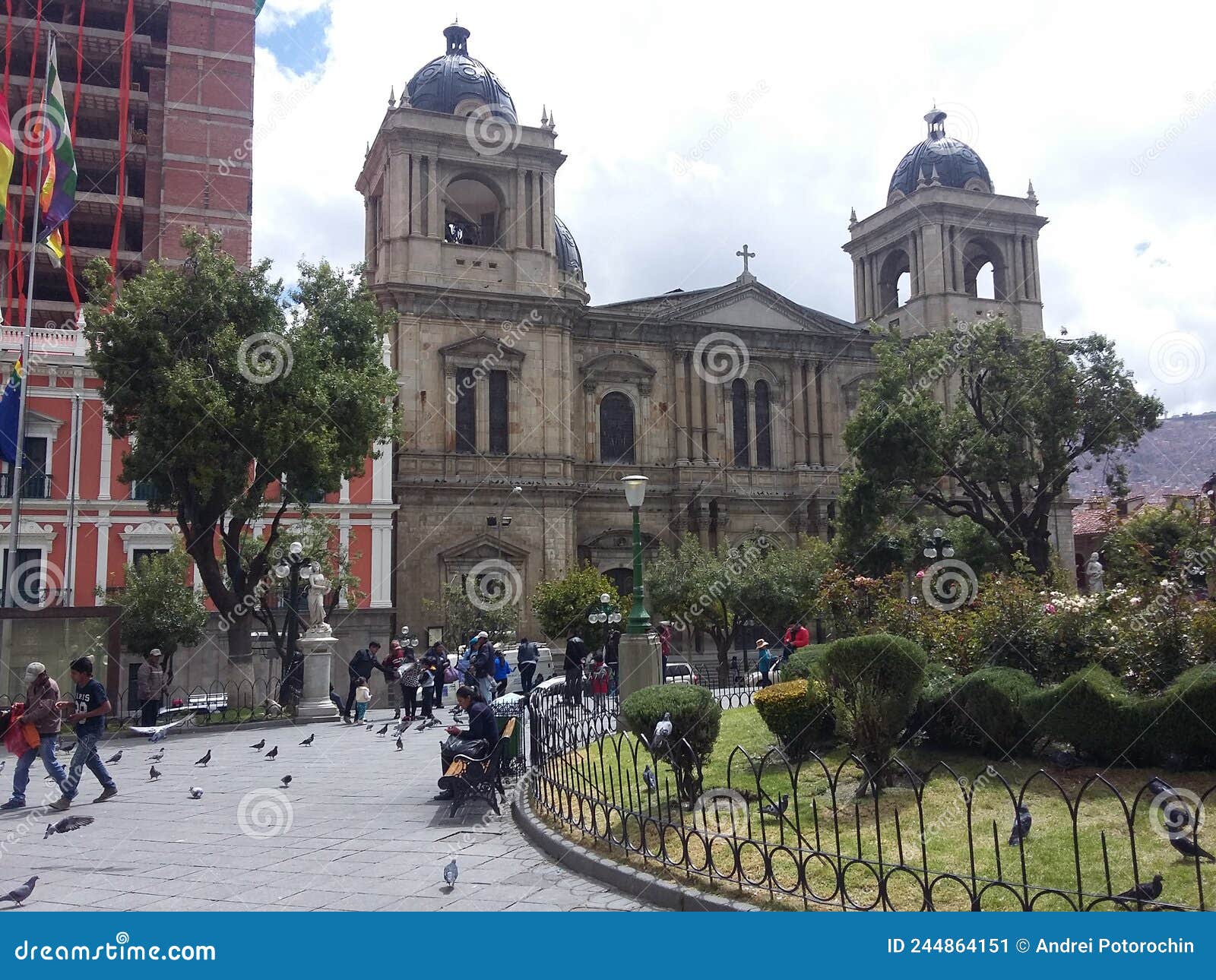 The Square in Front of the Cathedral. La Paz, Bolivia Editorial Photo ...