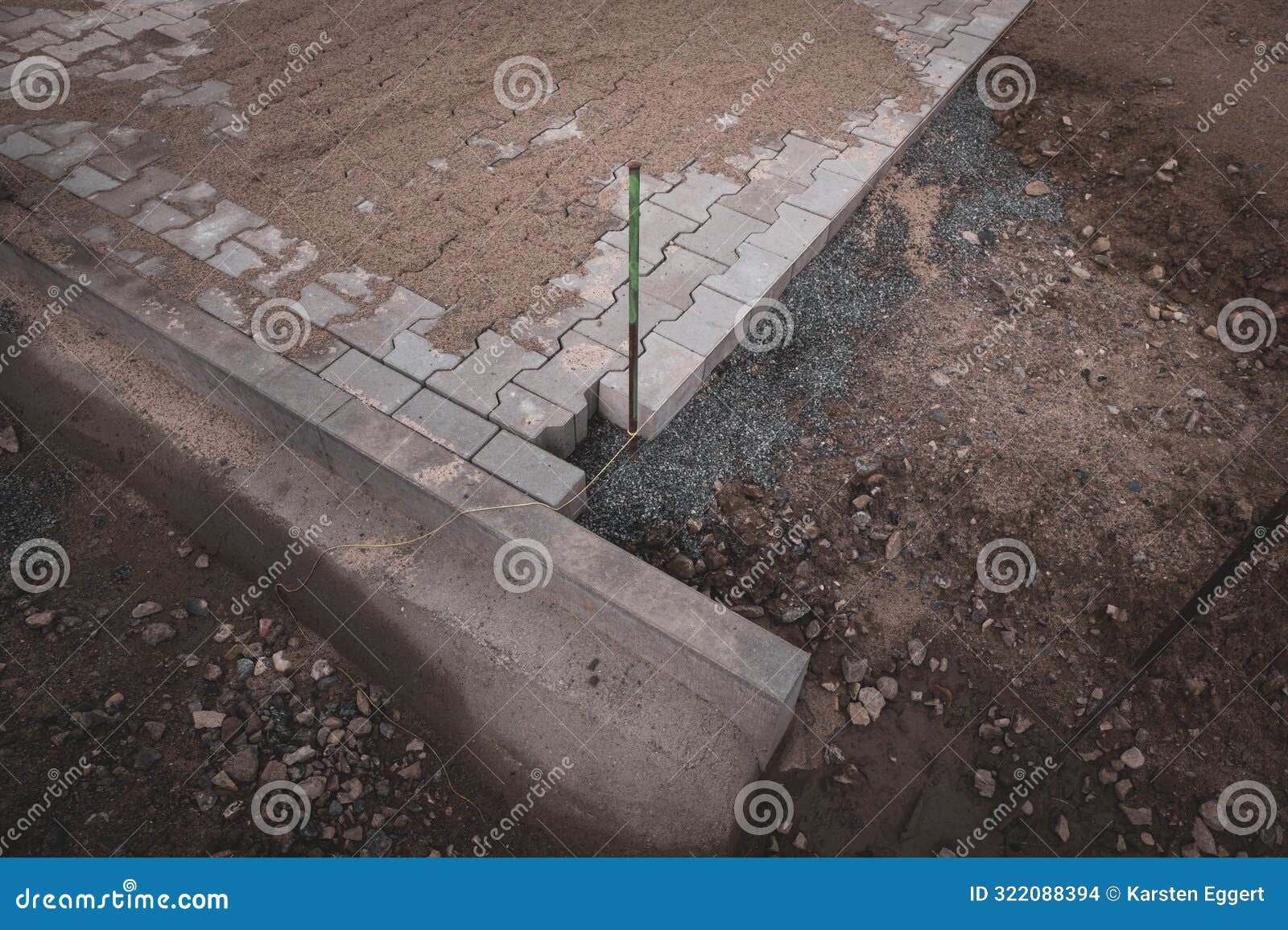 A Square in Front of a Hall is Paved with Cobblestones Stock Photo ...