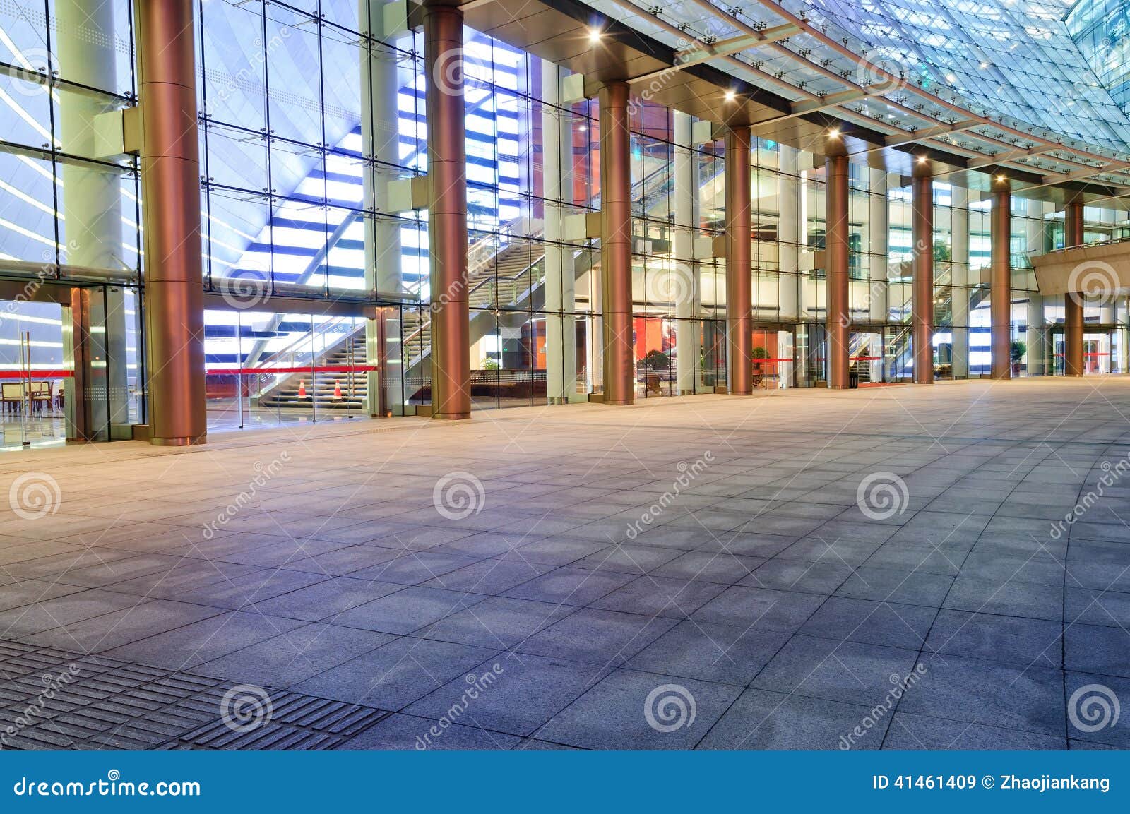 The Square in Front of the Modern Architecture Stock Image - Image of ...