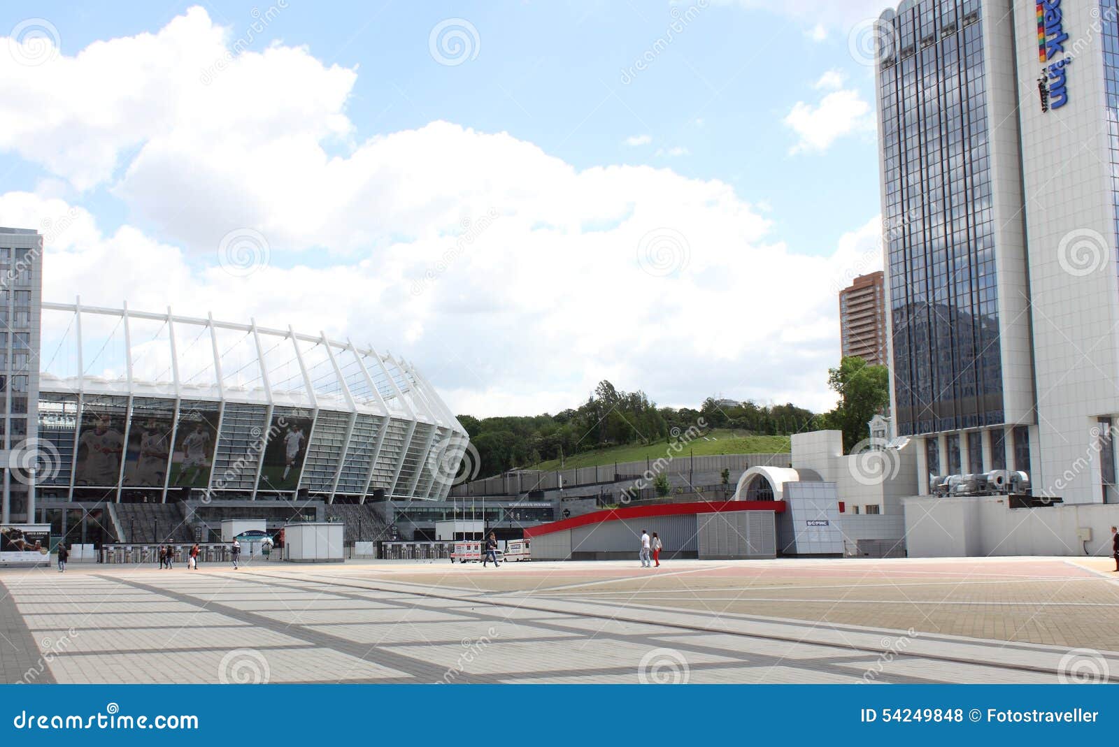 Square in Front of the Stadium Editorial Stock Photo - Image of square ...