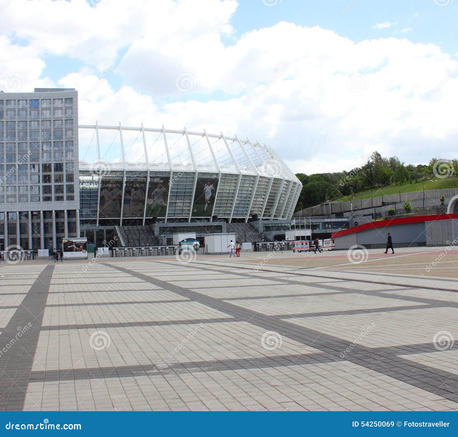 Square in Front of the Stadium Editorial Stock Image - Image of ...