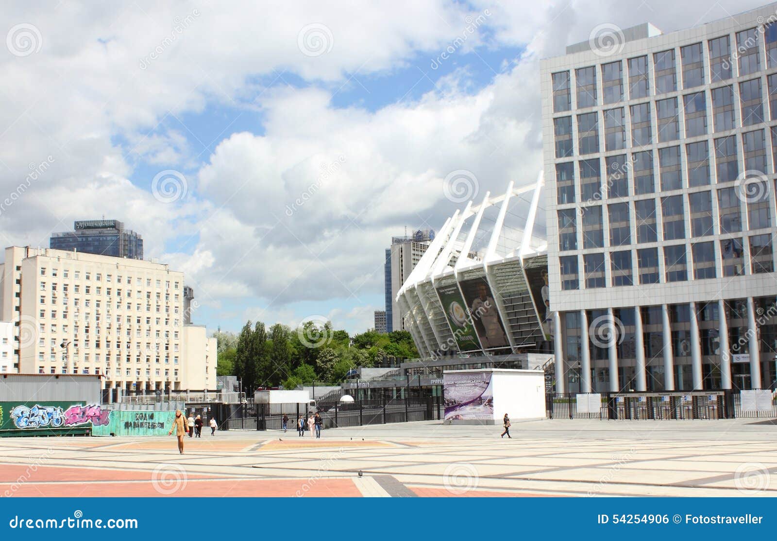 Square in Front of the Stadium Editorial Photo - Image of tours, dome ...