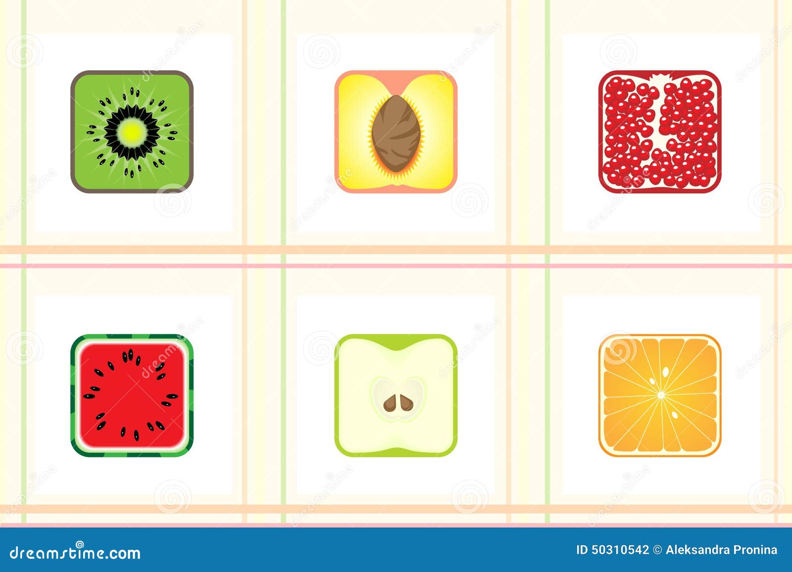 Square Fruit Terms Texture Stock Illustrations – 2 Square Fruit Terms ...