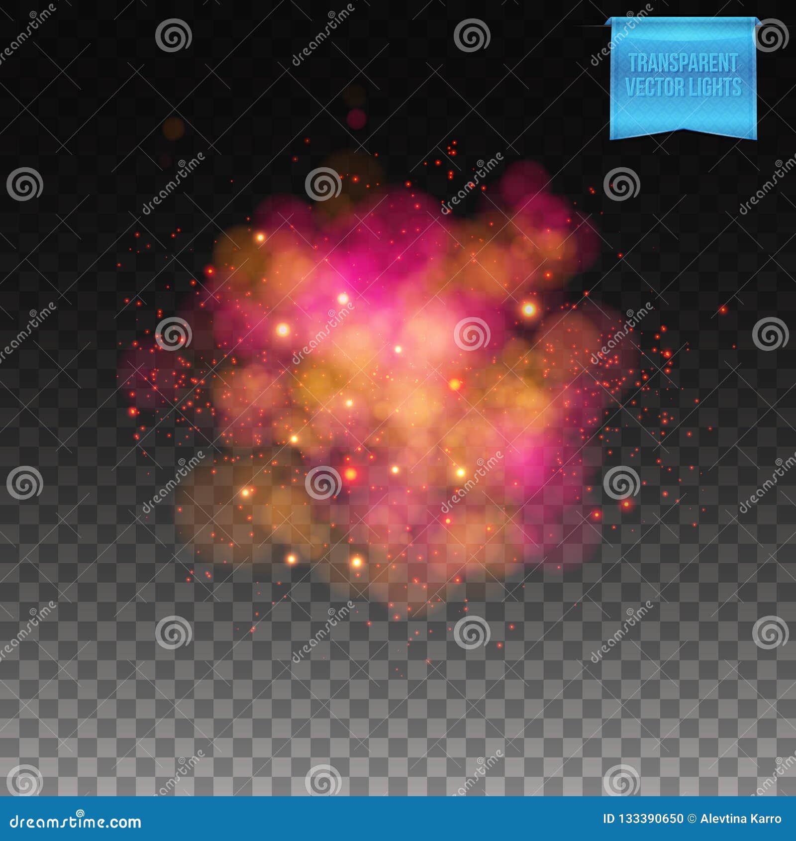 Vector Illustration of Puffy Red Burst on Transparent Background Stock ...