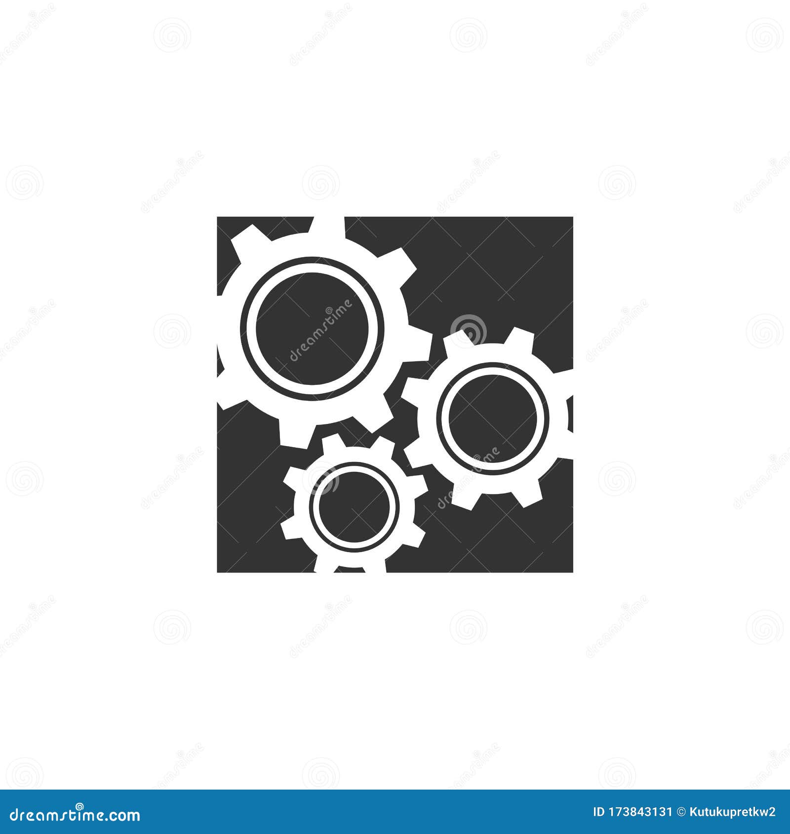 Square Gear Vector Logo Template Illustration Design. Vector EPS 10 ...
