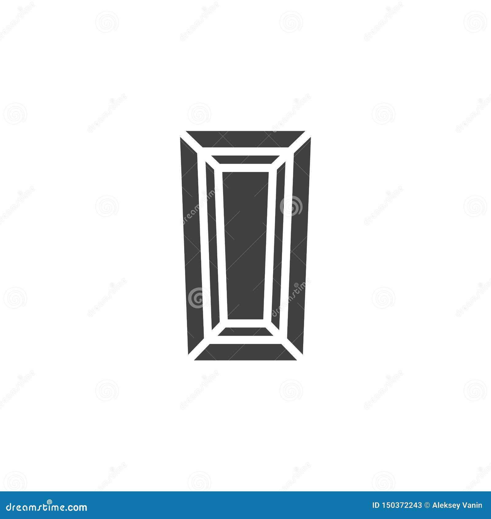 Square Gemstone Vector Icon Stock Vector - Illustration of simple ...