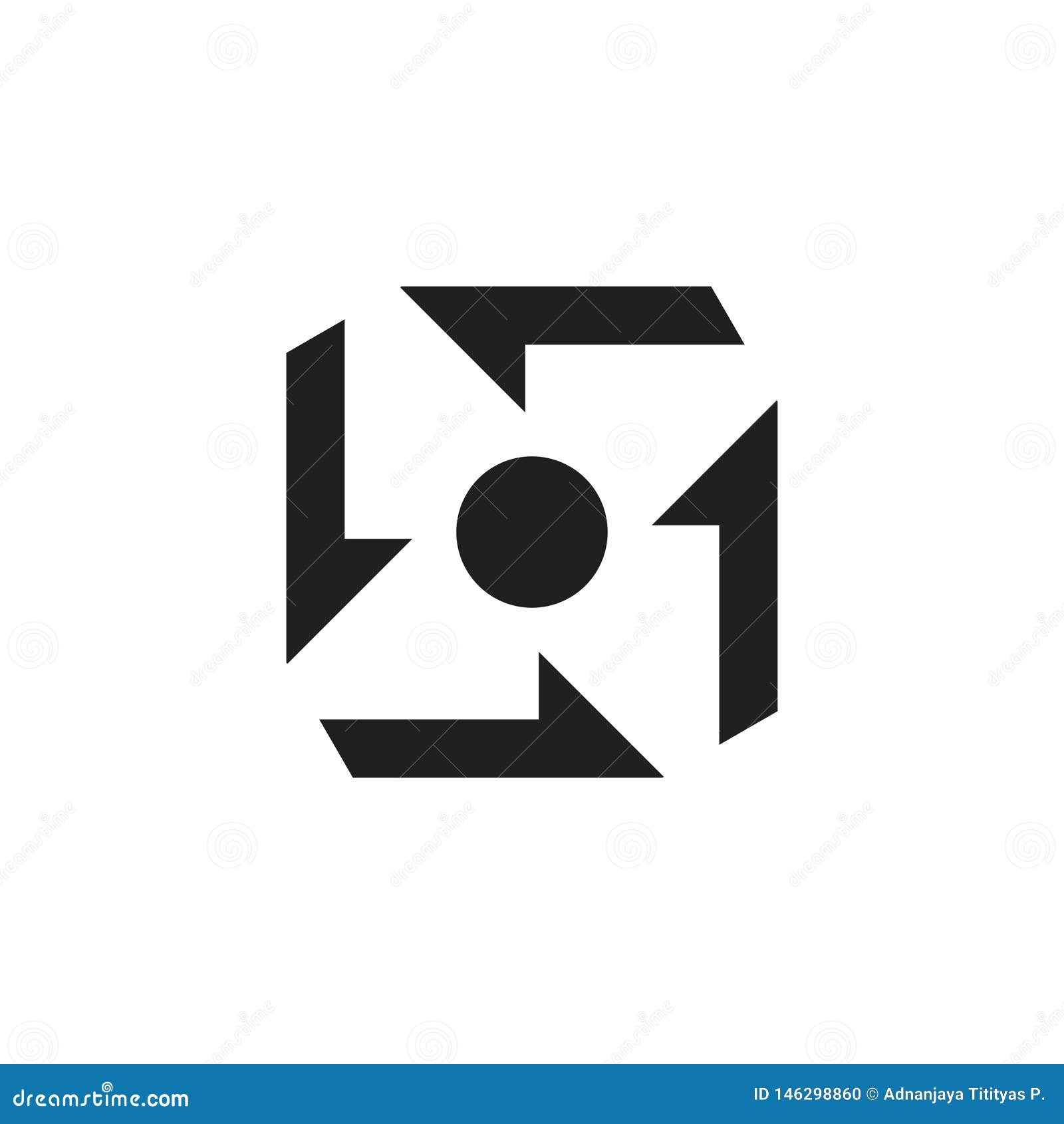 Square Geometric Fan Turbine Logo Vector Stock Vector - Illustration of ...