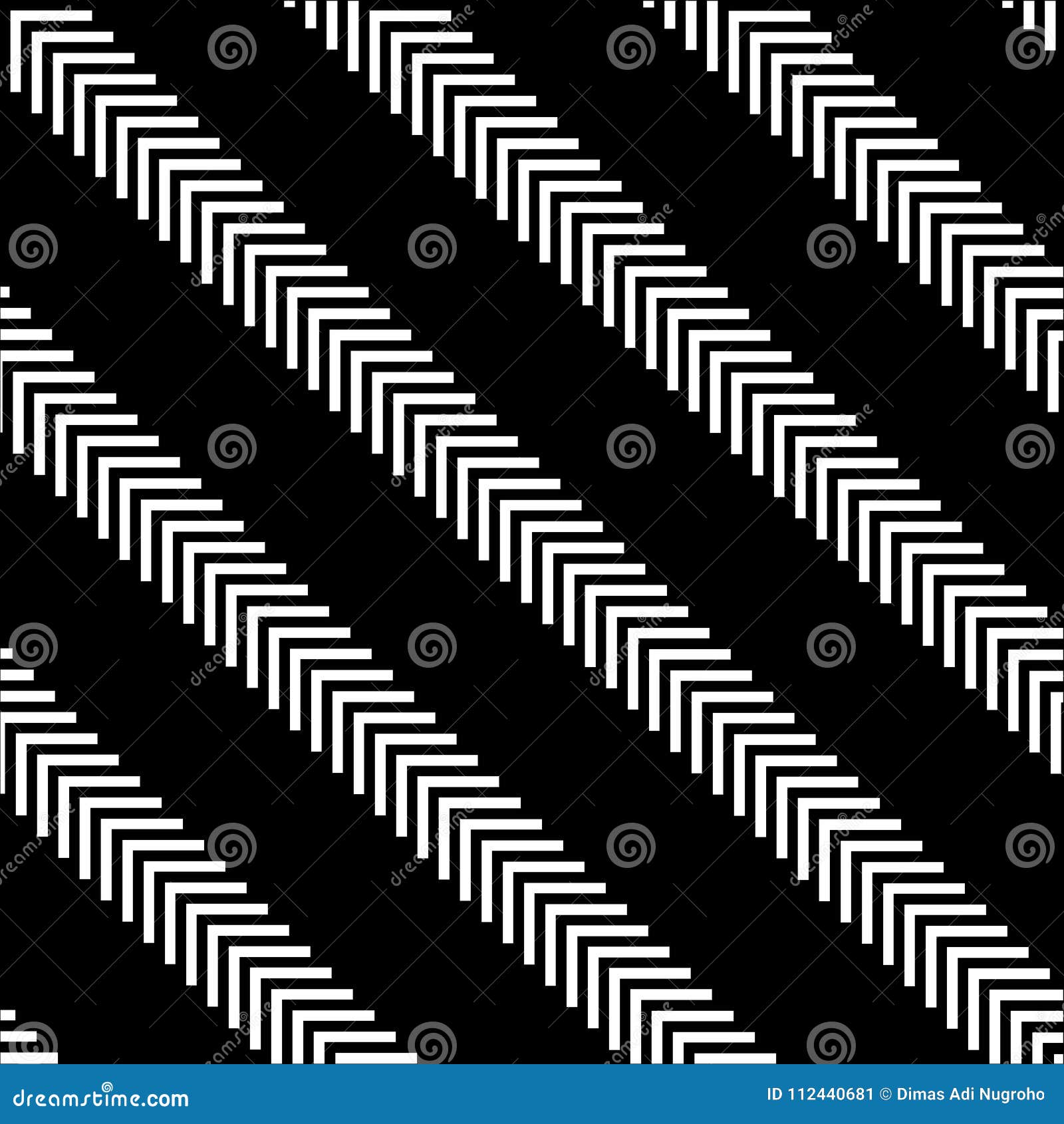 Square Geometric Pattern - Black and White Stock Vector - Illustration ...