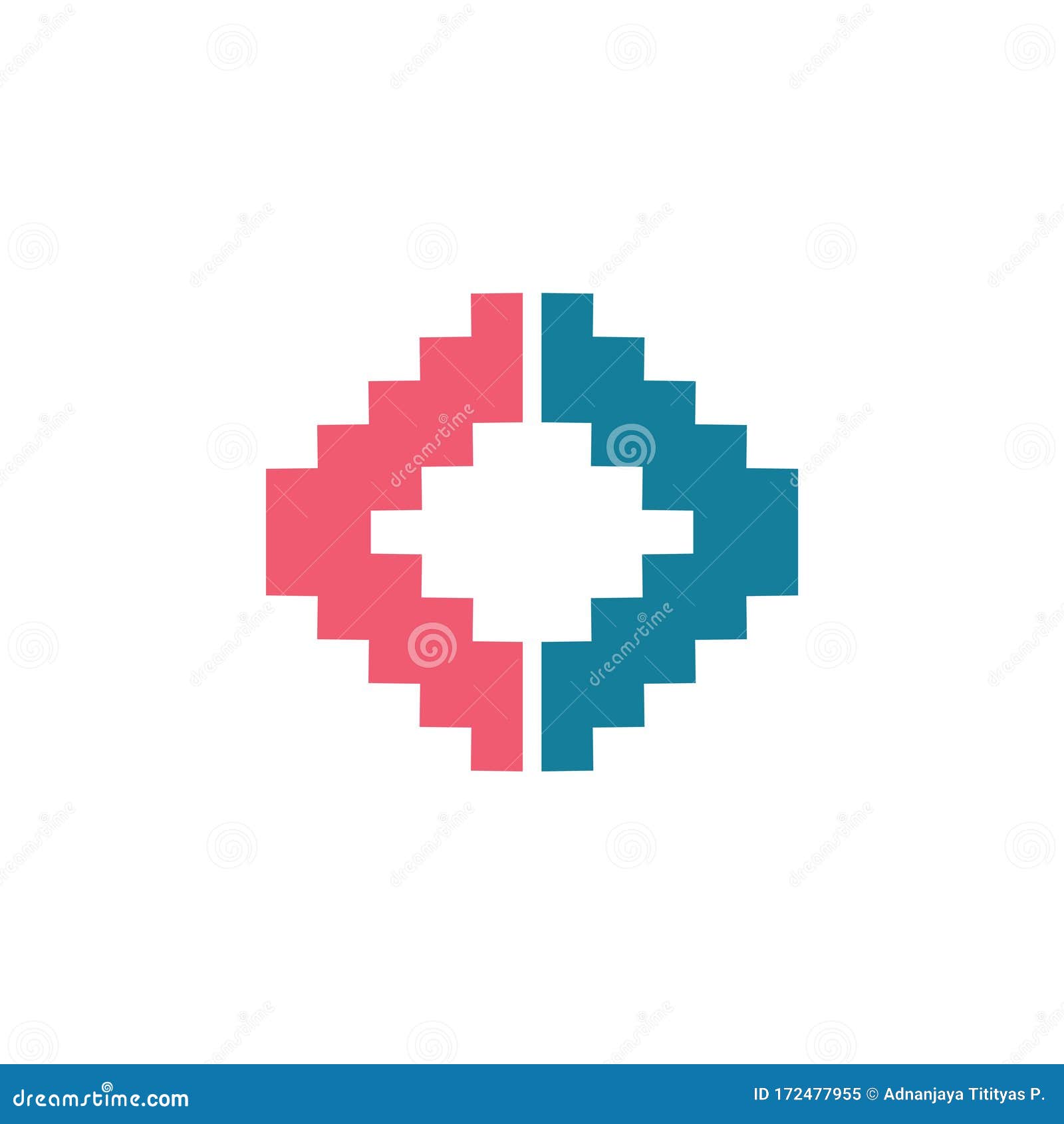 Square Geometric Pixels Logo Vector Stock Vector - Illustration of ...