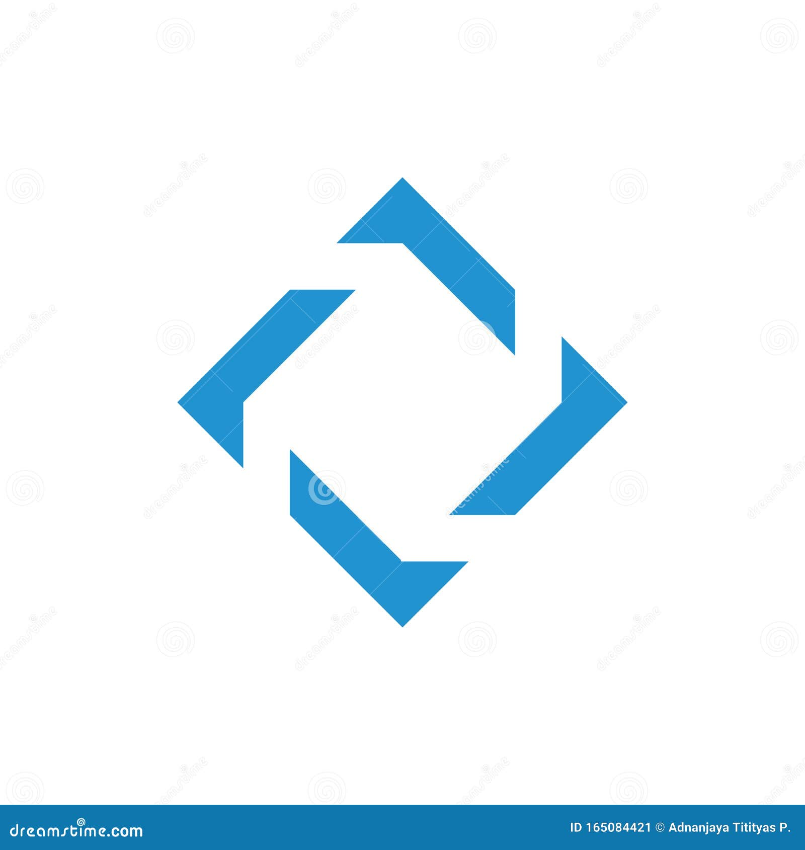 Square Geometric Rotation Logo Vector Stock Vector - Illustration of ...