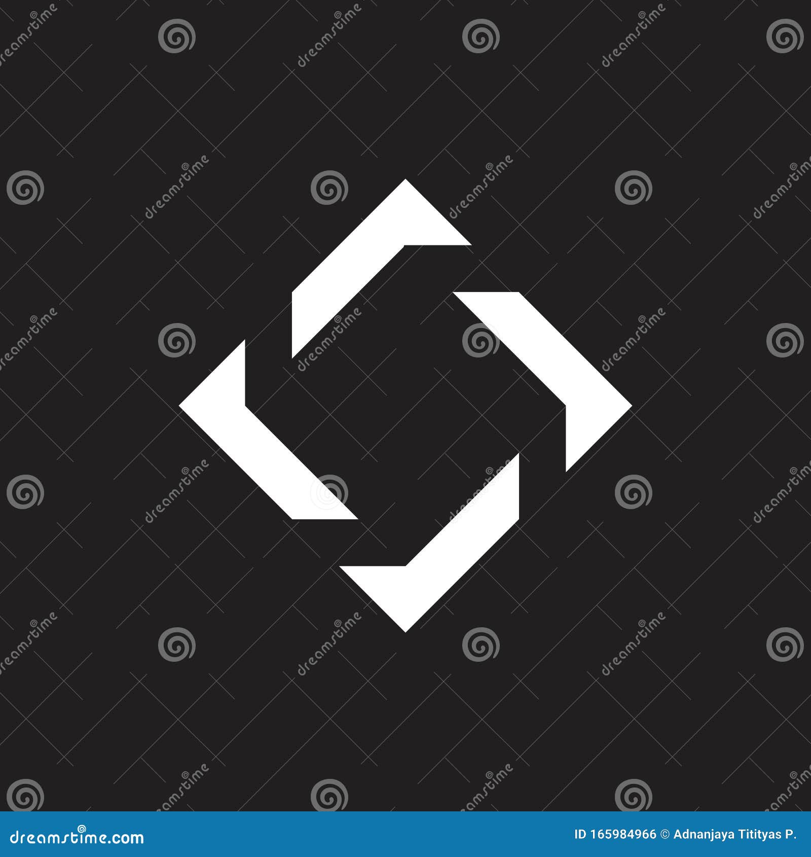 Square Geometric Swirl Logo Vector Stock Vector - Illustration of ...