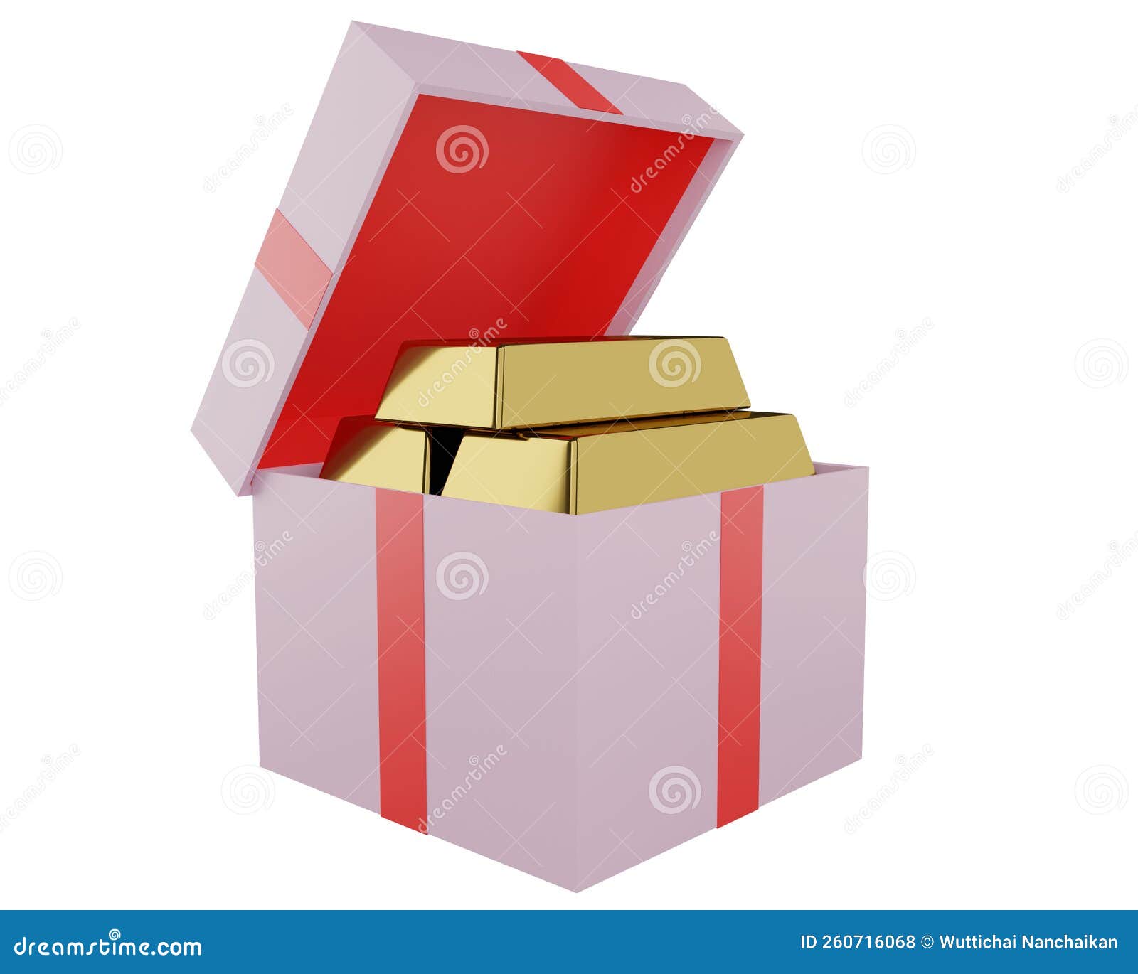 Square gift box with bow stock illustration. Illustration of bullion ...