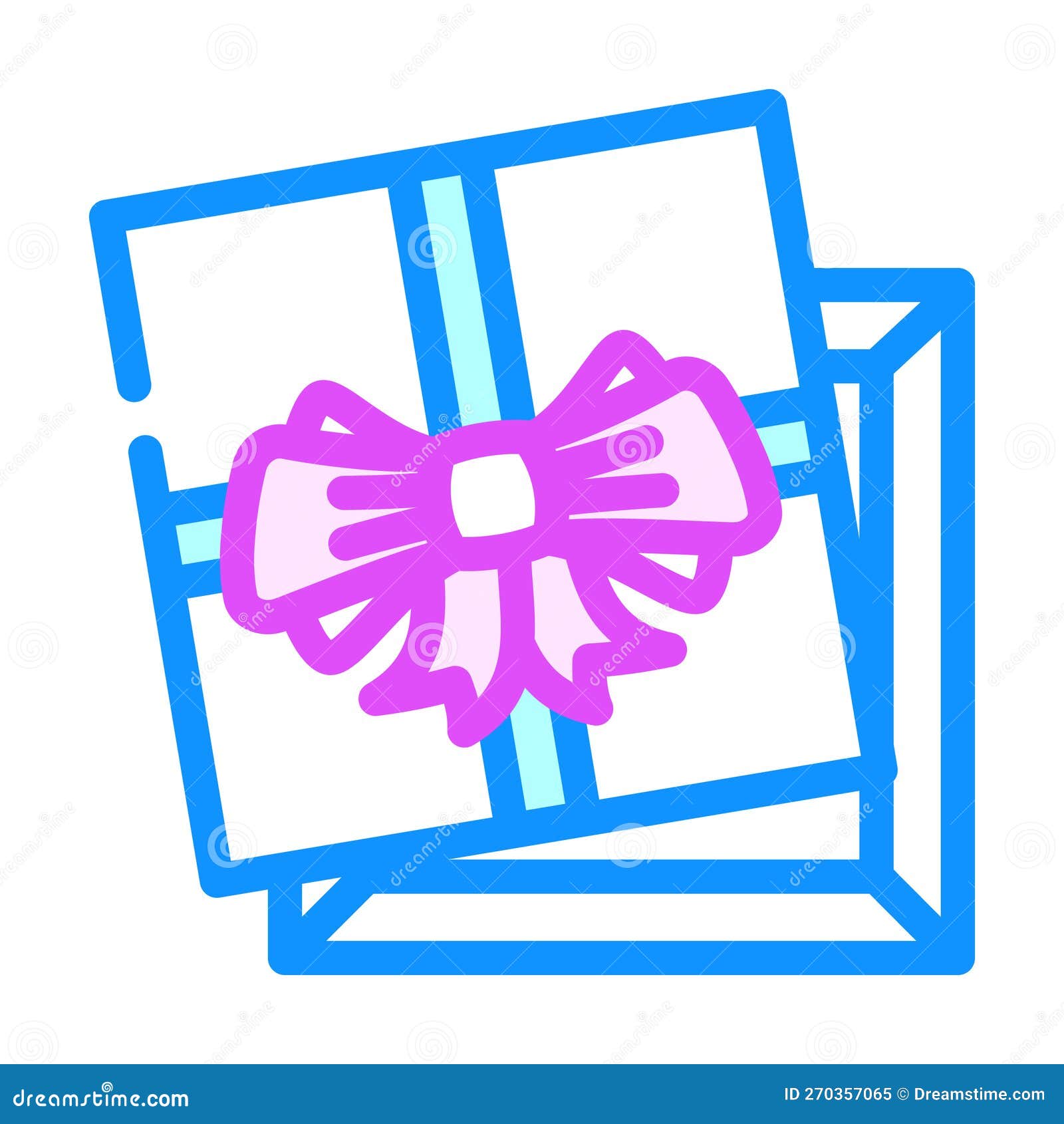 Square Gift Box Color Icon Vector Illustration Stock Vector ...
