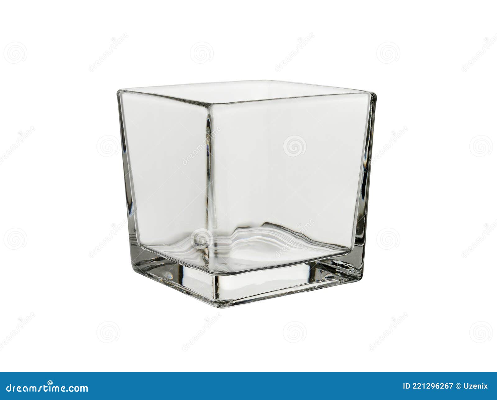 Square Glass for Decorative Installations and Decorations. Isolated on ...