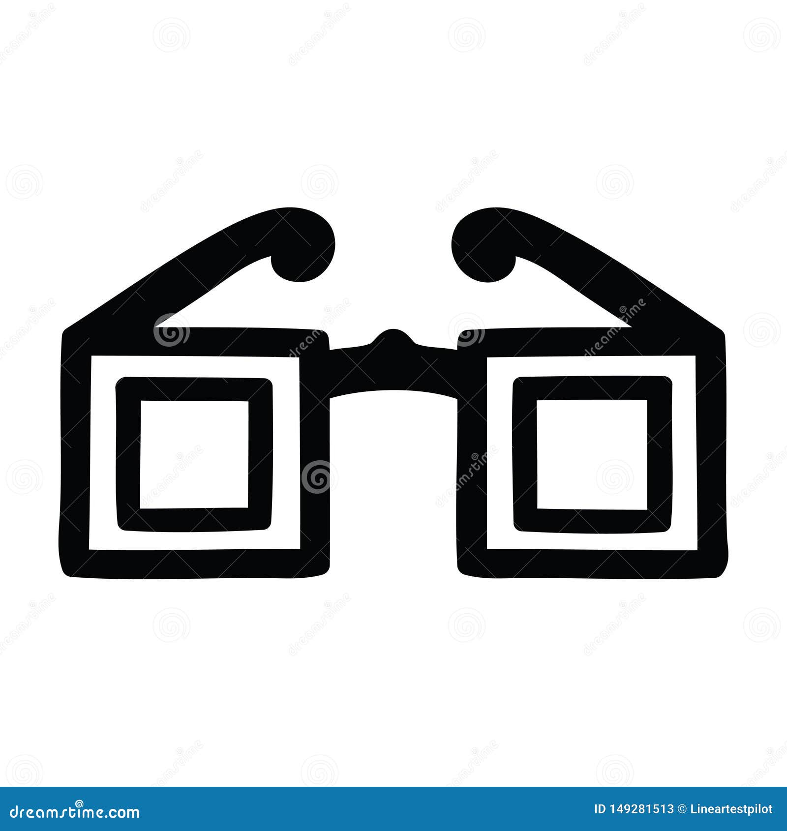 Square glasses icon stock vector. Illustration of glasses - 149281513