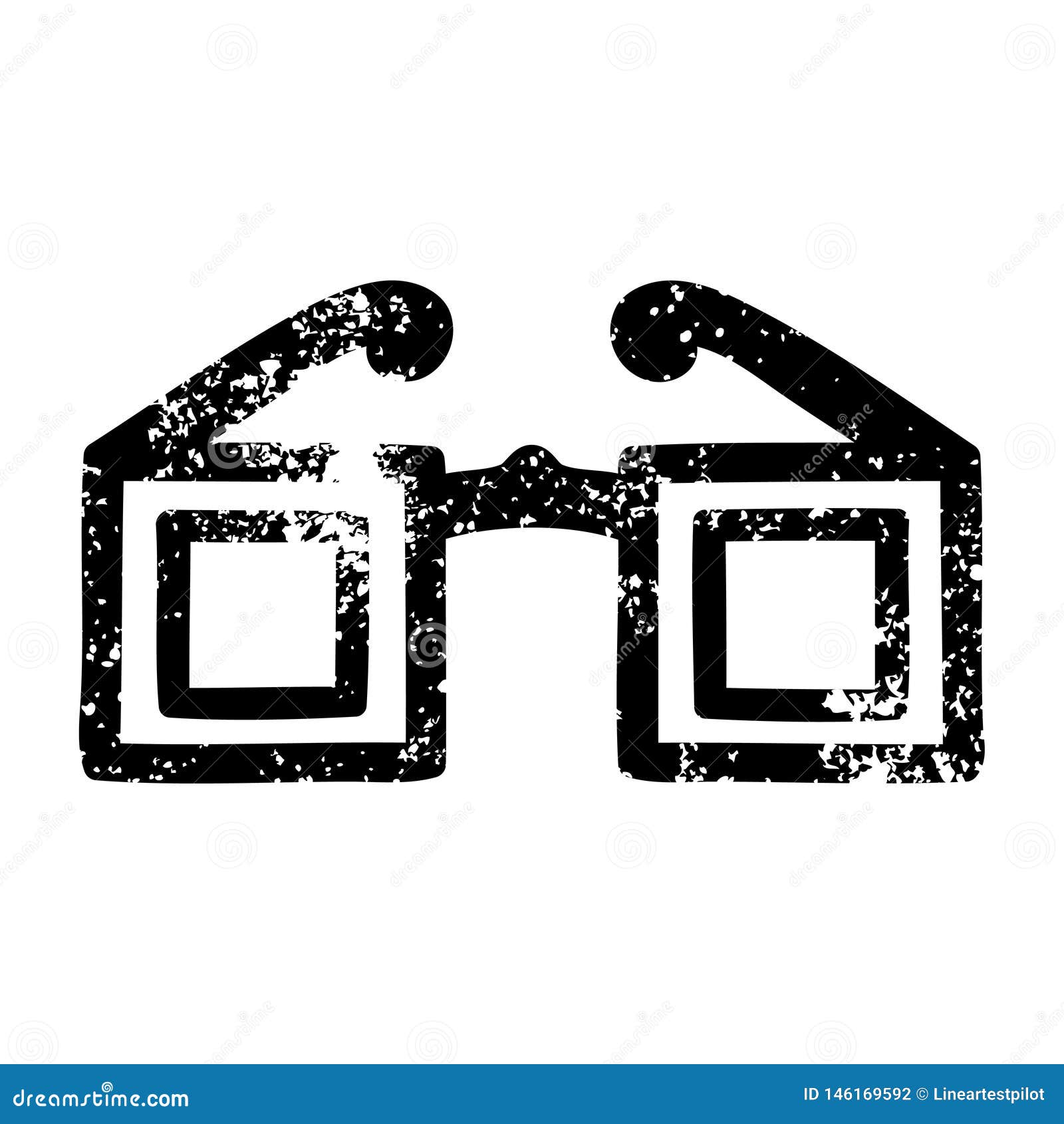 Square glasses icon symbol stock vector. Illustration of square - 146169592