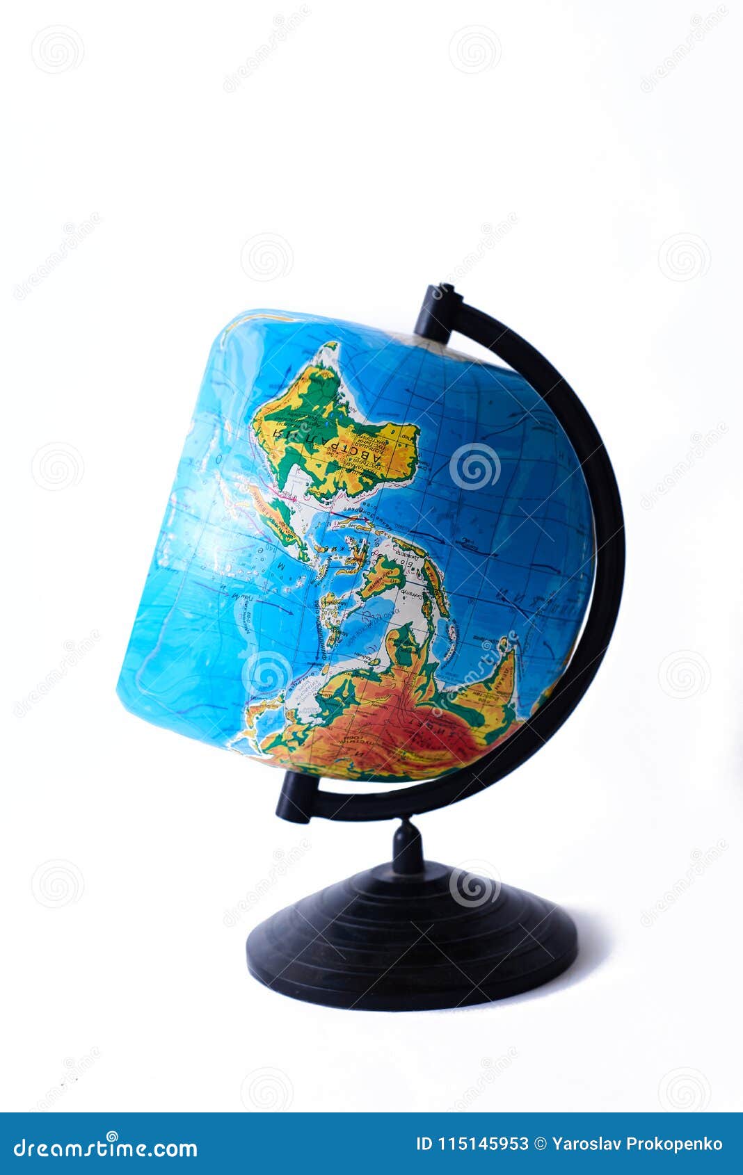 A Square Globe on a White Background. Isolate Conceptual Stock Image ...