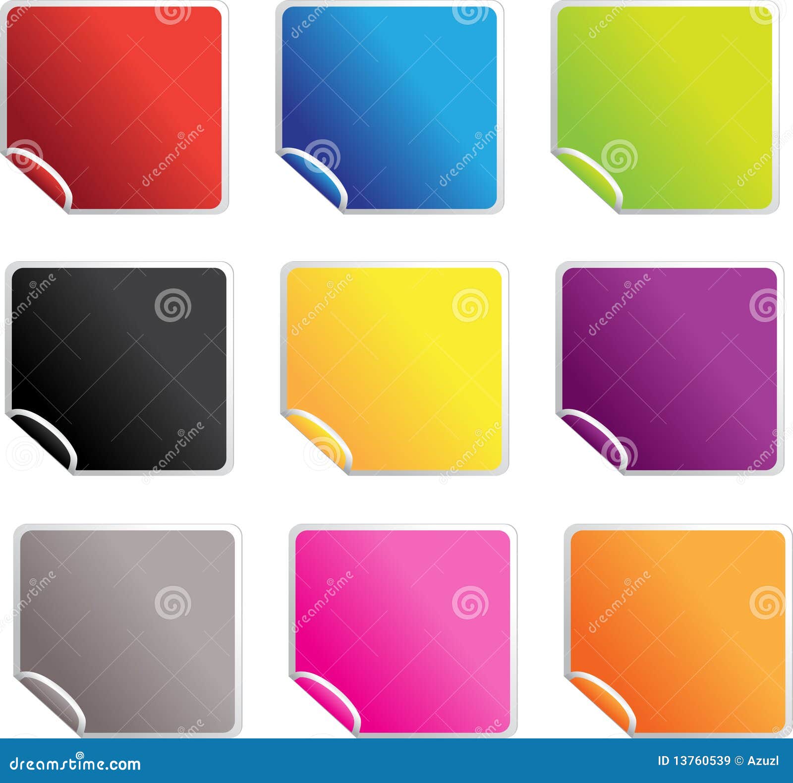 Square glossy stickers stock vector. Illustration of promotion - 13760539