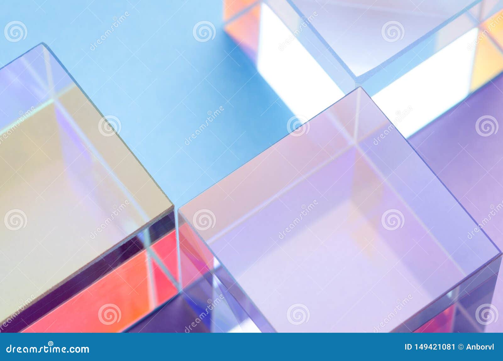 Square Glowing Abstract Lens of Glass Stock Image - Image of purple ...