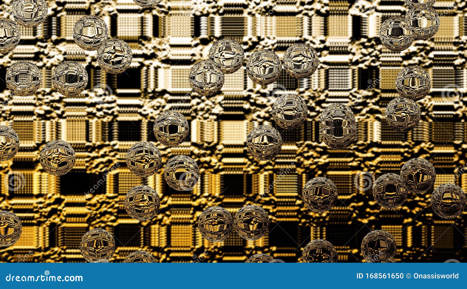 Square Gold Blocks Abstract Background Stock Illustration ...