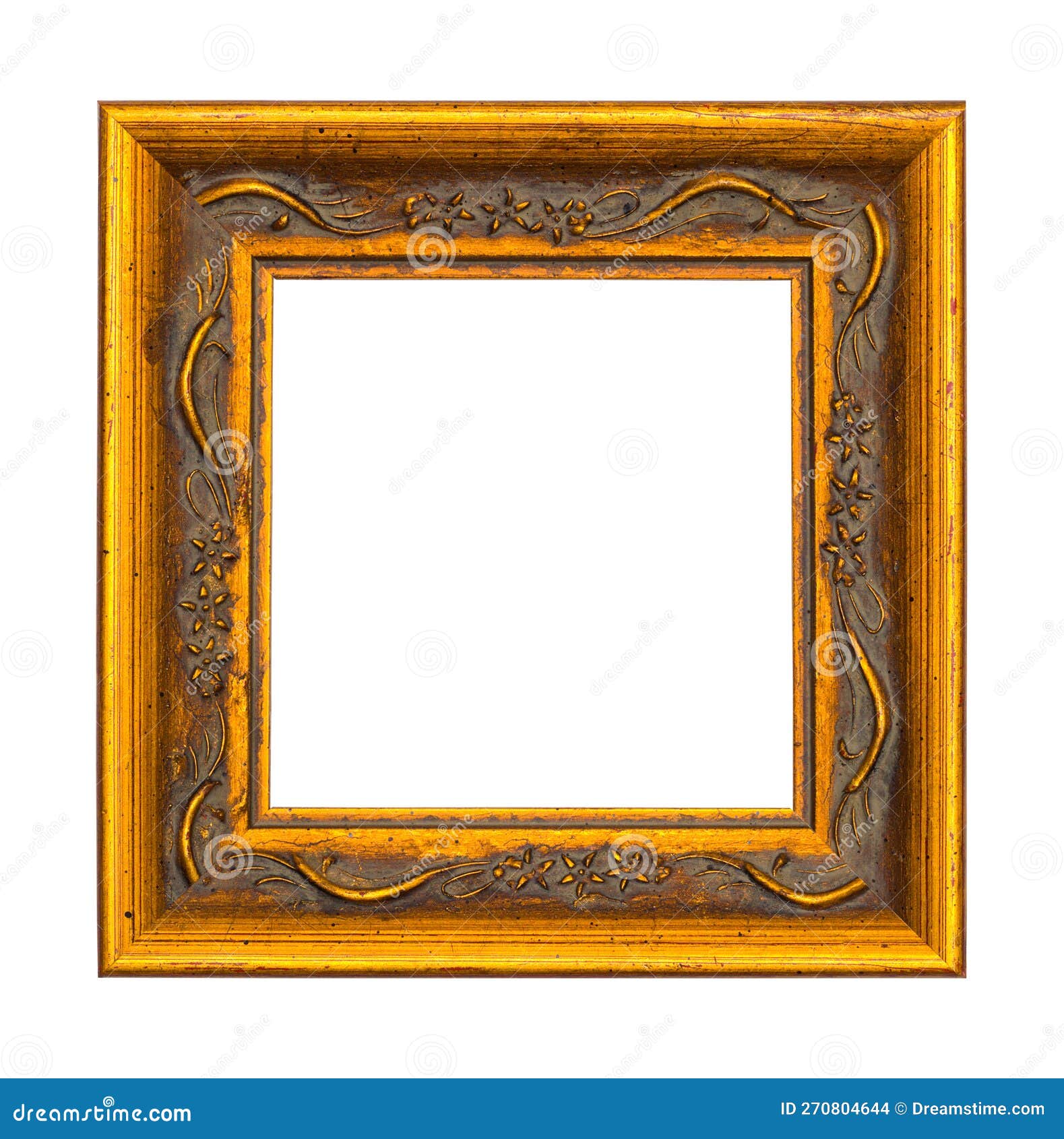 Square Gold Frame stock photo. Image of square, frame - 270804644