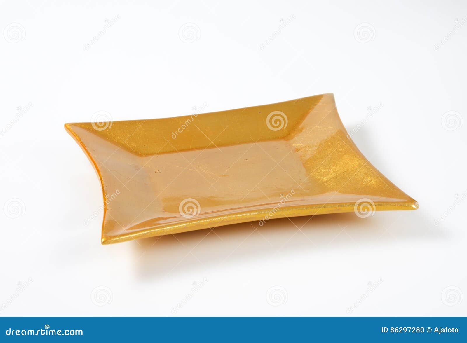 Square gold plate stock photo. Image of shallow, tableware - 86297280