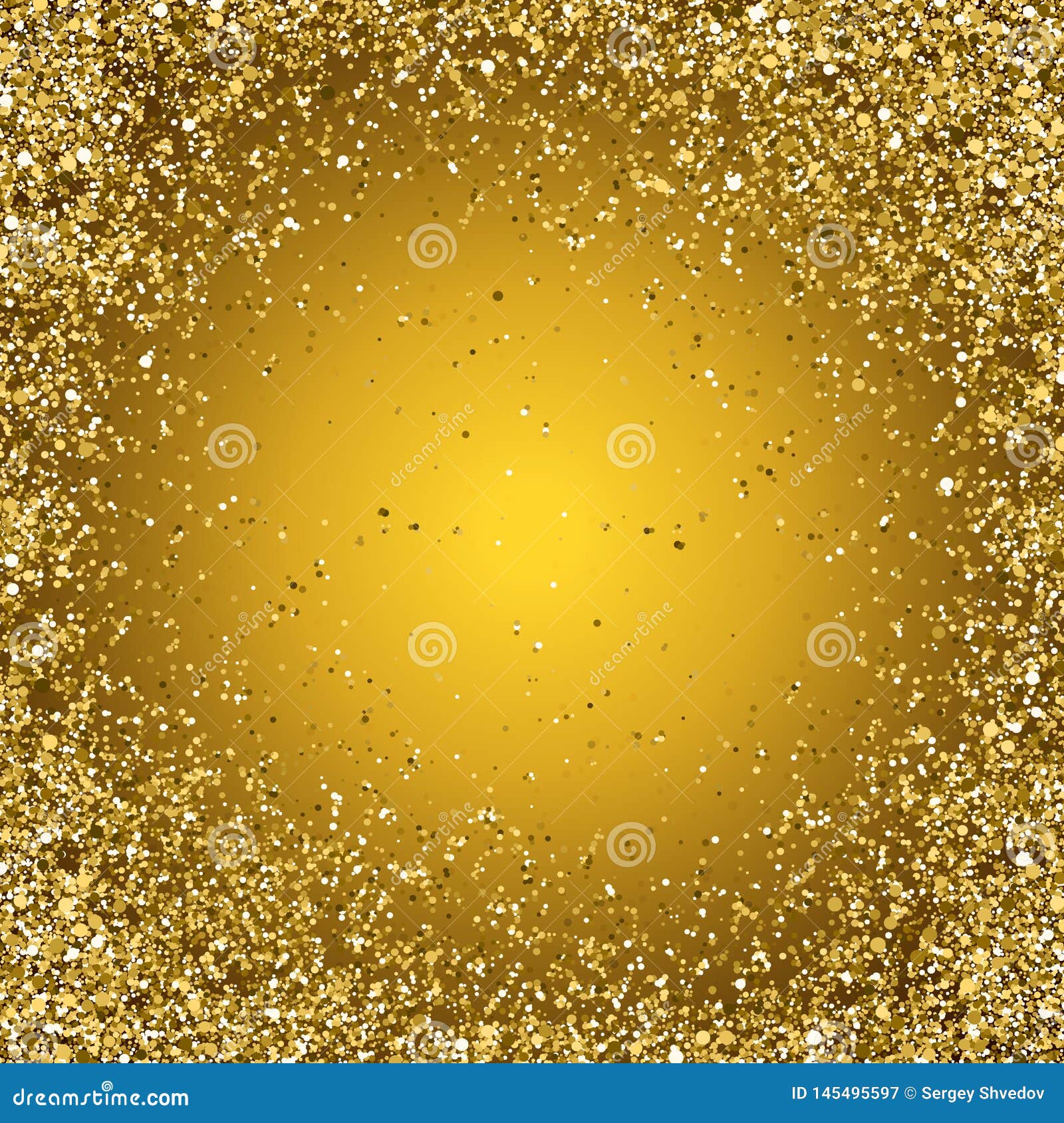 Square Golden Glitter Background Stock Vector - Illustration of ...