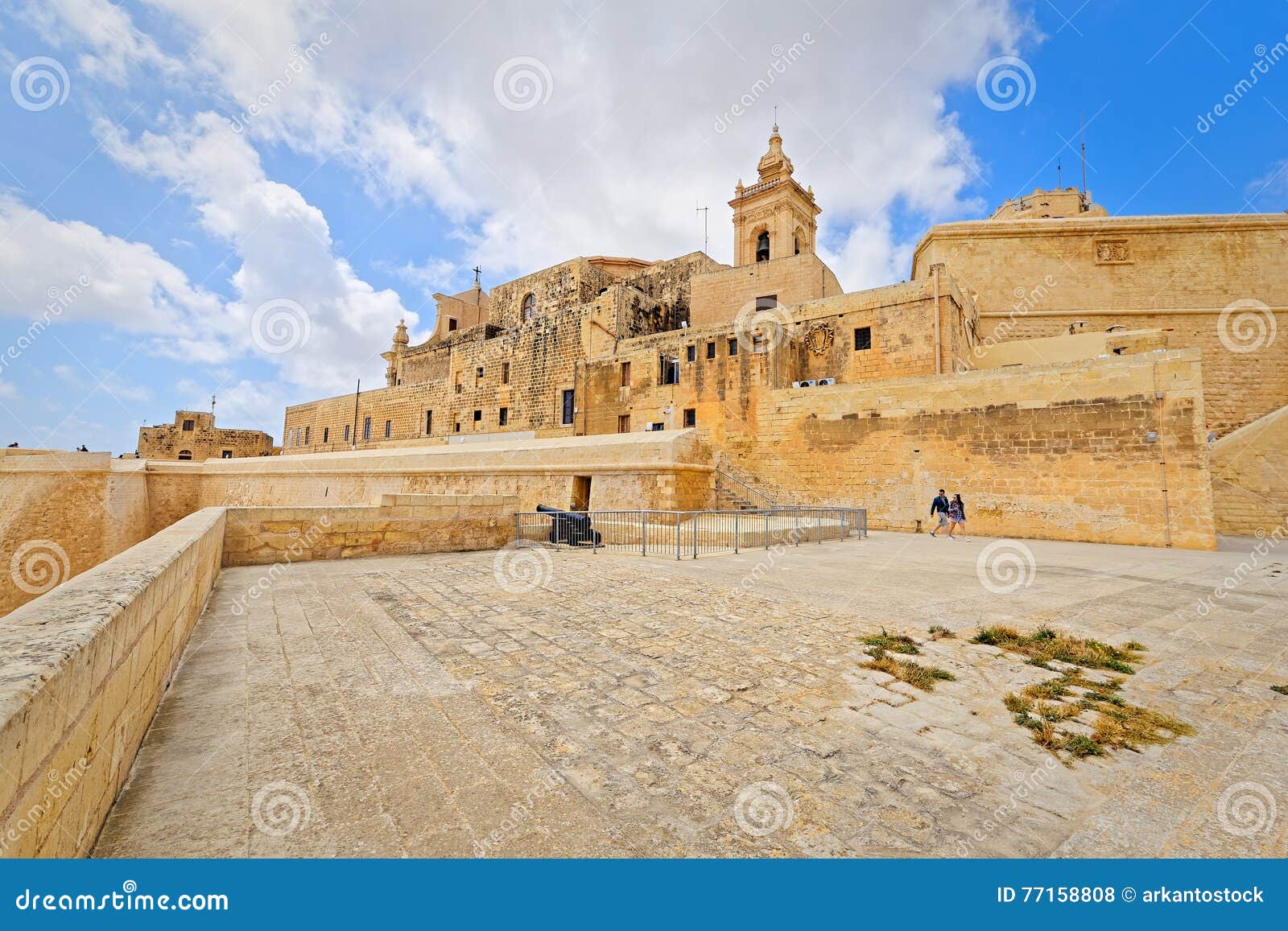 Square of Gozo Fortress, Ir-Rabat Editorial Stock Photo - Image of ...