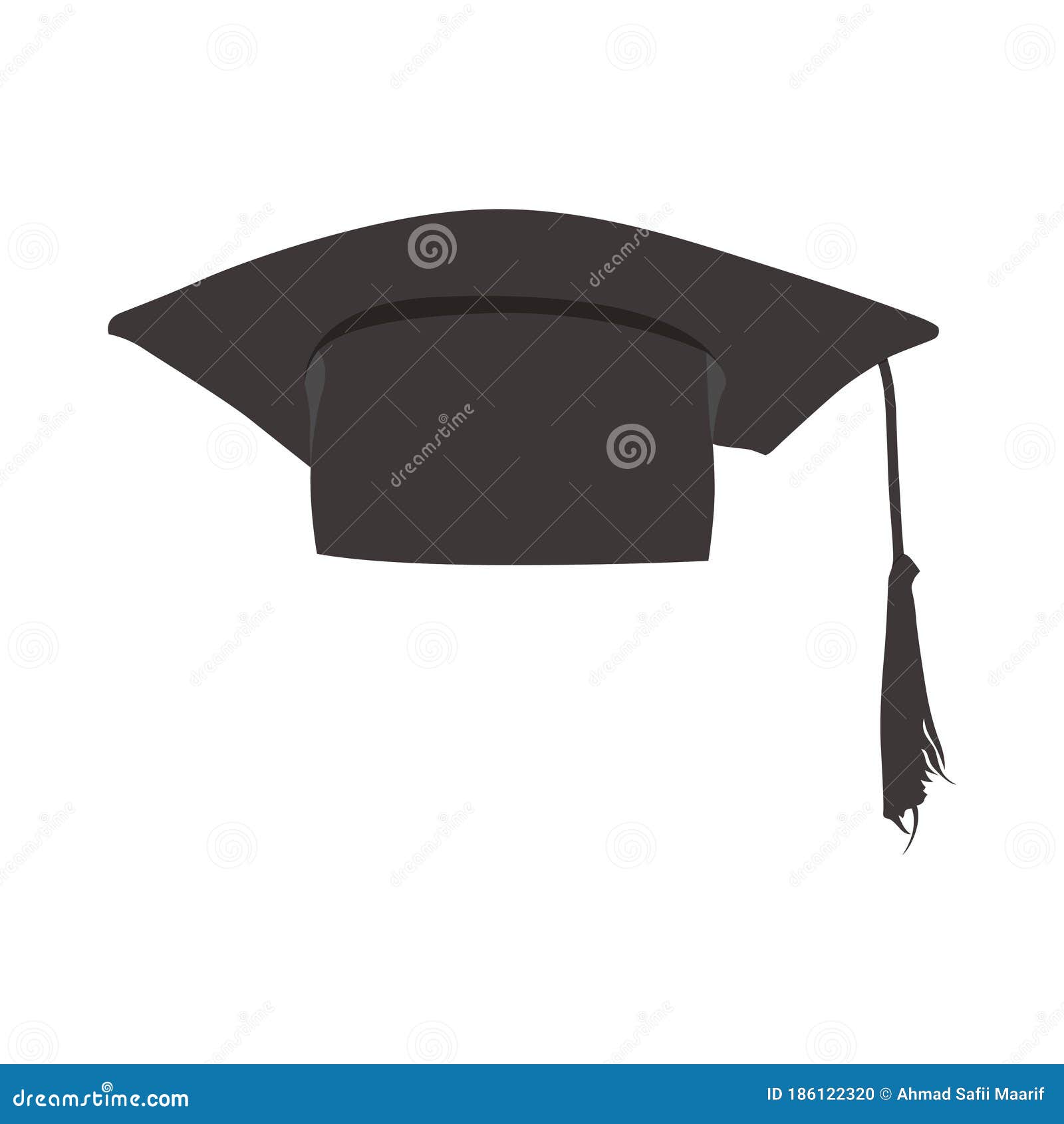 Square Graduation Cap Vector Illustration Stock Vector - Illustration ...