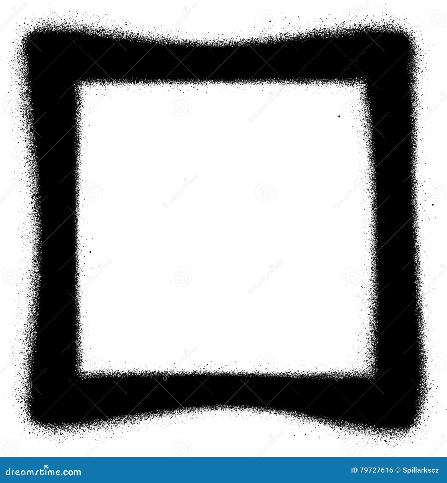 Square Spray Paint Graffiti Stencil Frame. Airbrush Paint Banner ...