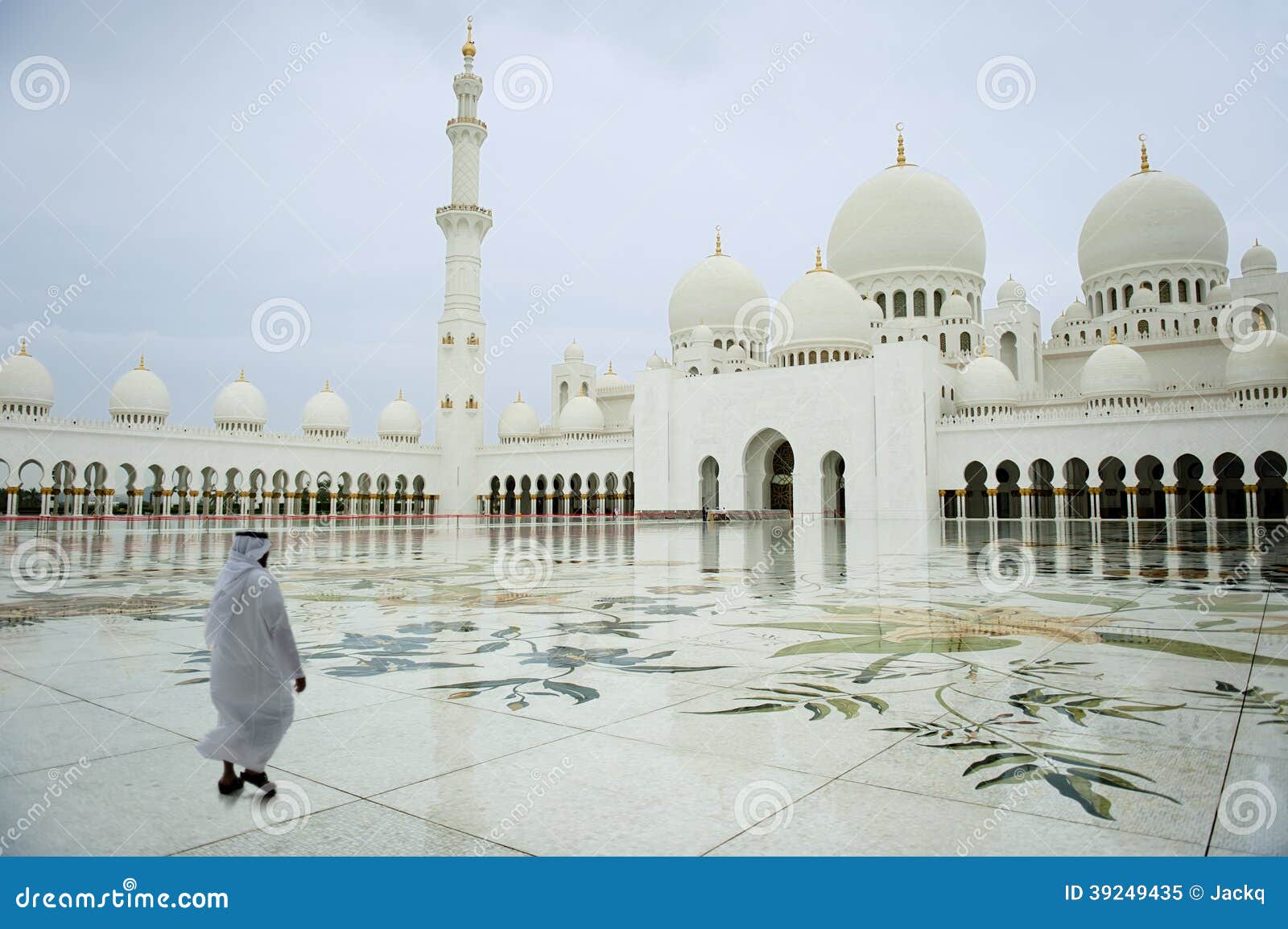 Square in a Grand Mosque stock image. Image of east, architecture ...