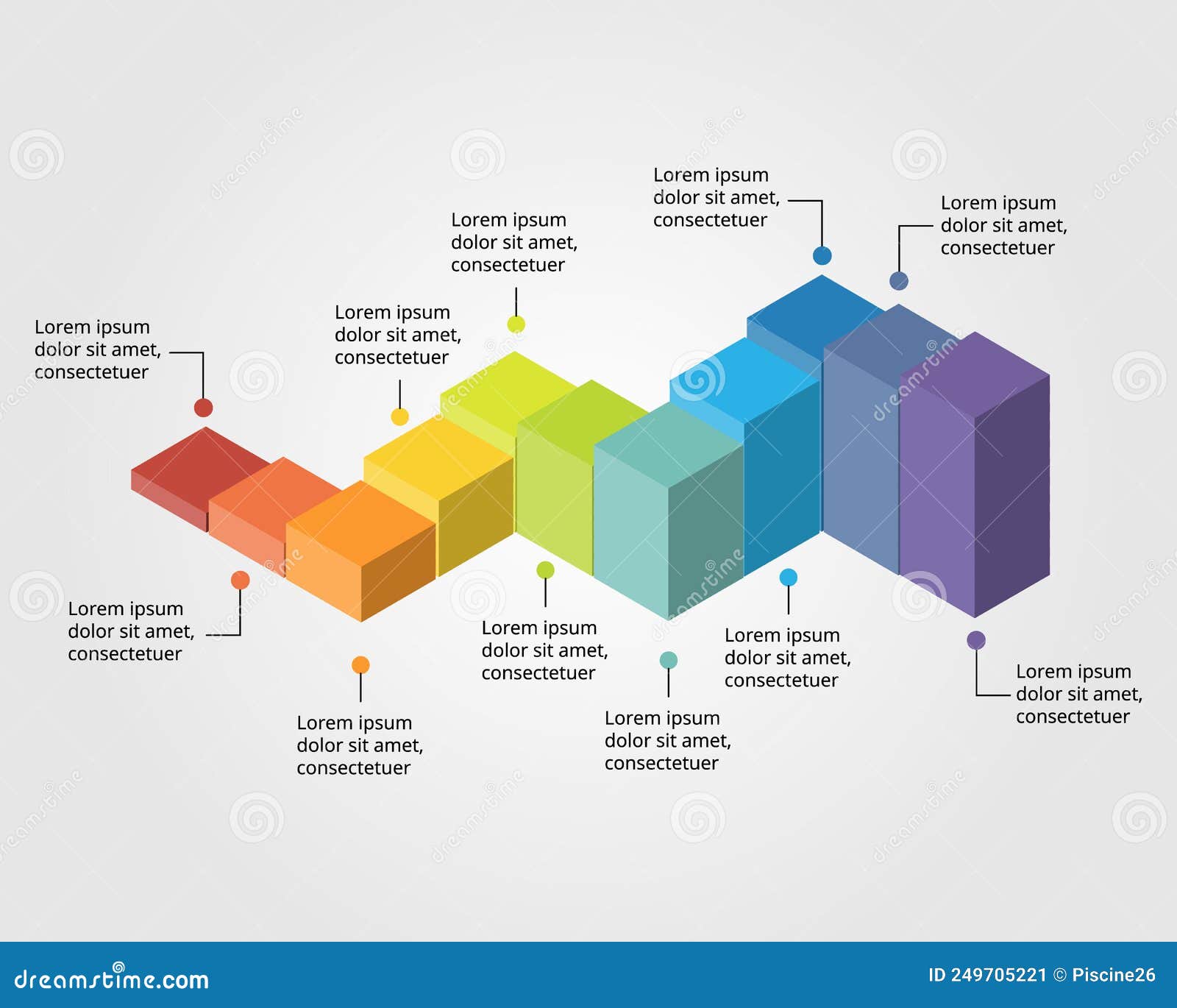Square Graph Chart Template for Infographic for Presentation for 11 ...