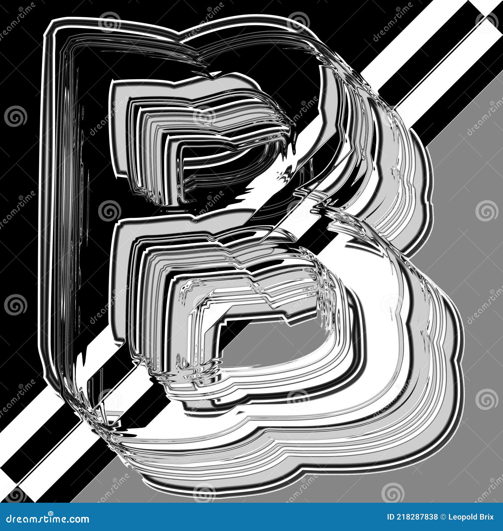 Monogram B shift stock illustration. Illustration of print - 218287838