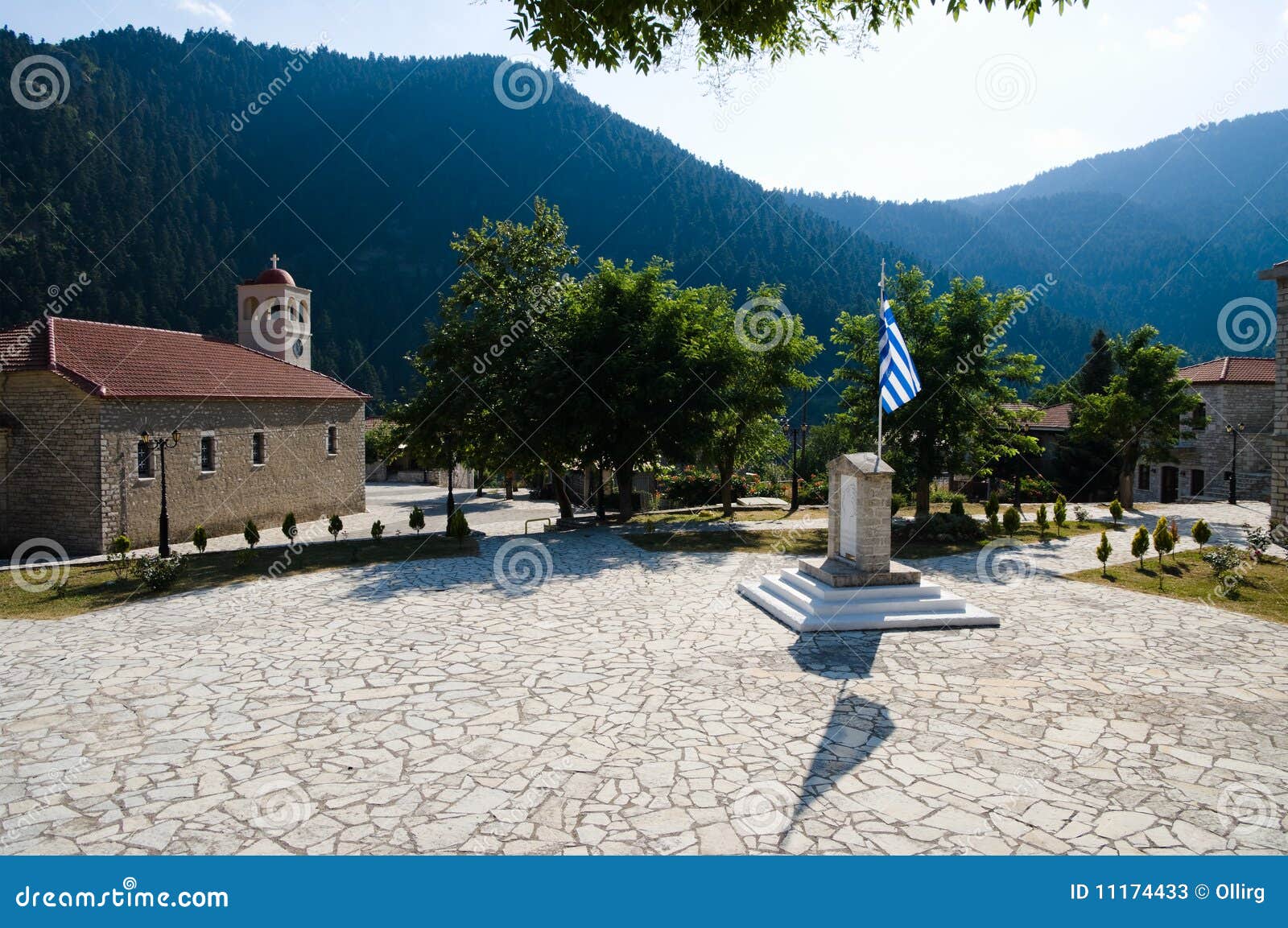Square with greek flag stock image. Image of scenic, backlit - 11174433