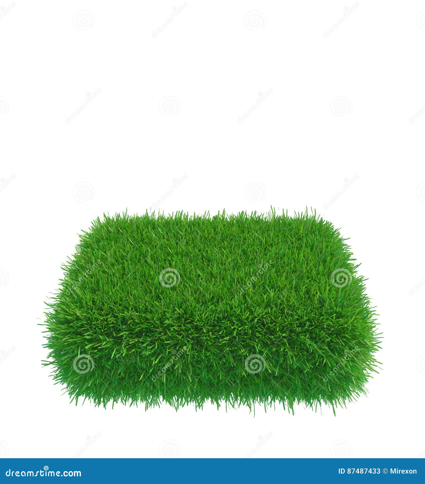 Square of Green Grass Field Over White Background Stock Illustration ...