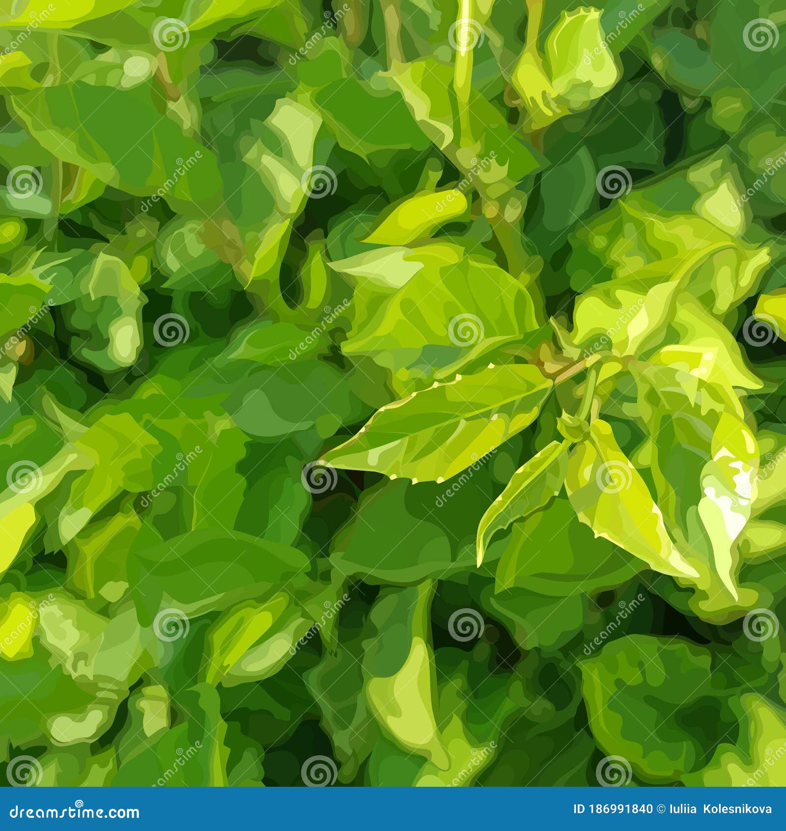 Vegetation Background. Elements For Design Poster. Composition Of ...