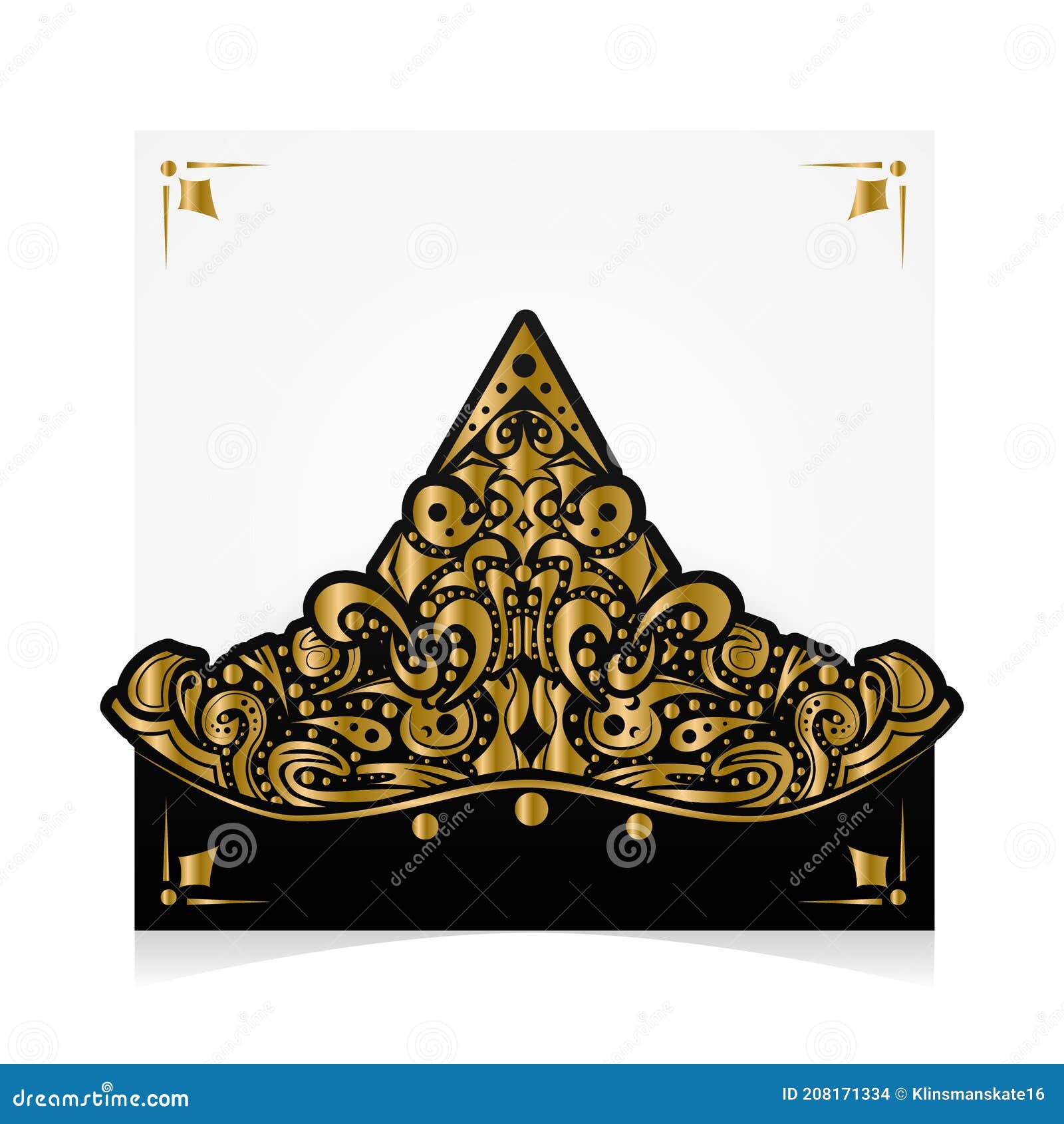 Square Greeting Card Template Batik Design Vector Stock Illustration ...