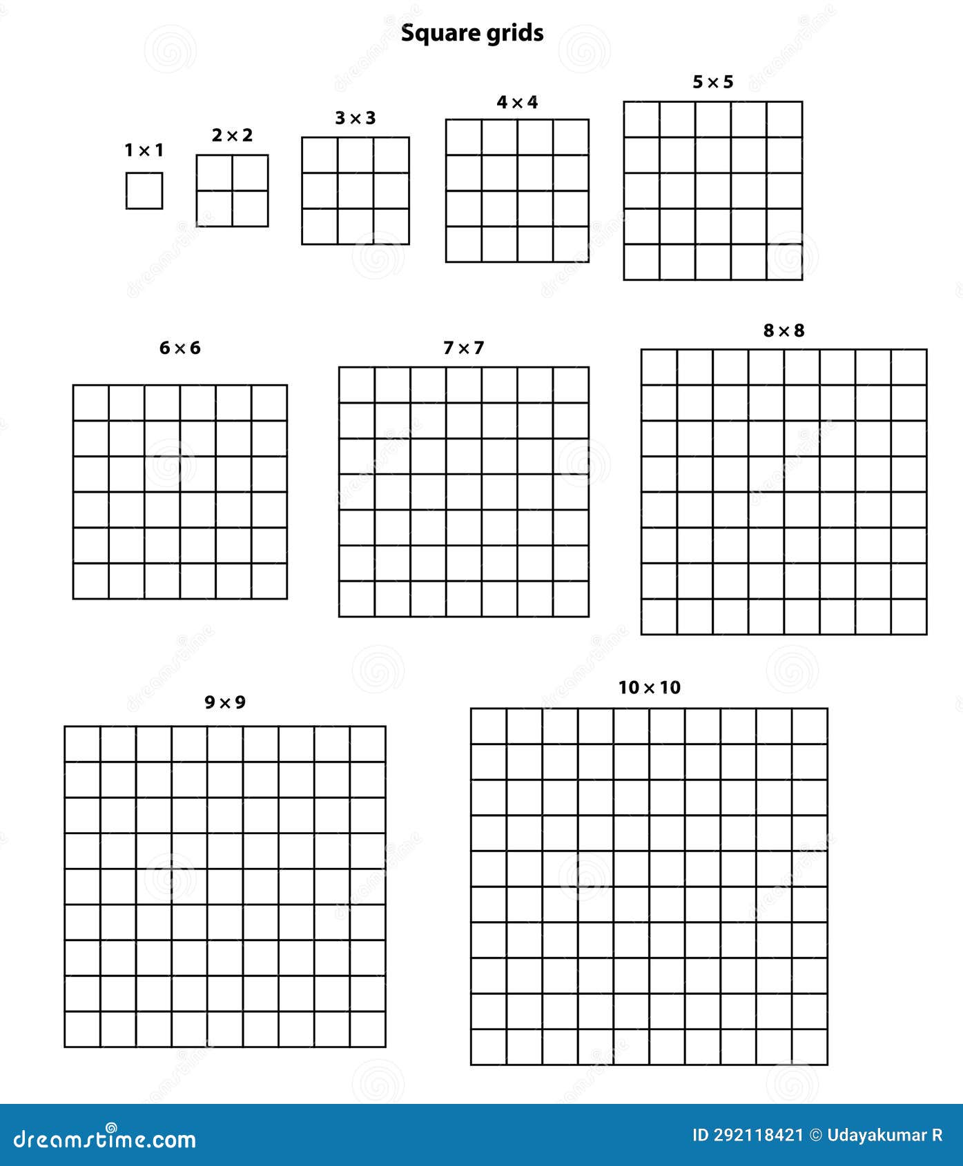 Square Grid All Sizes Squares, Grid Texture Background, Vector ...