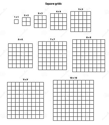 Square Grid All Sizes Squares, Grid Texture Background, Vector ...
