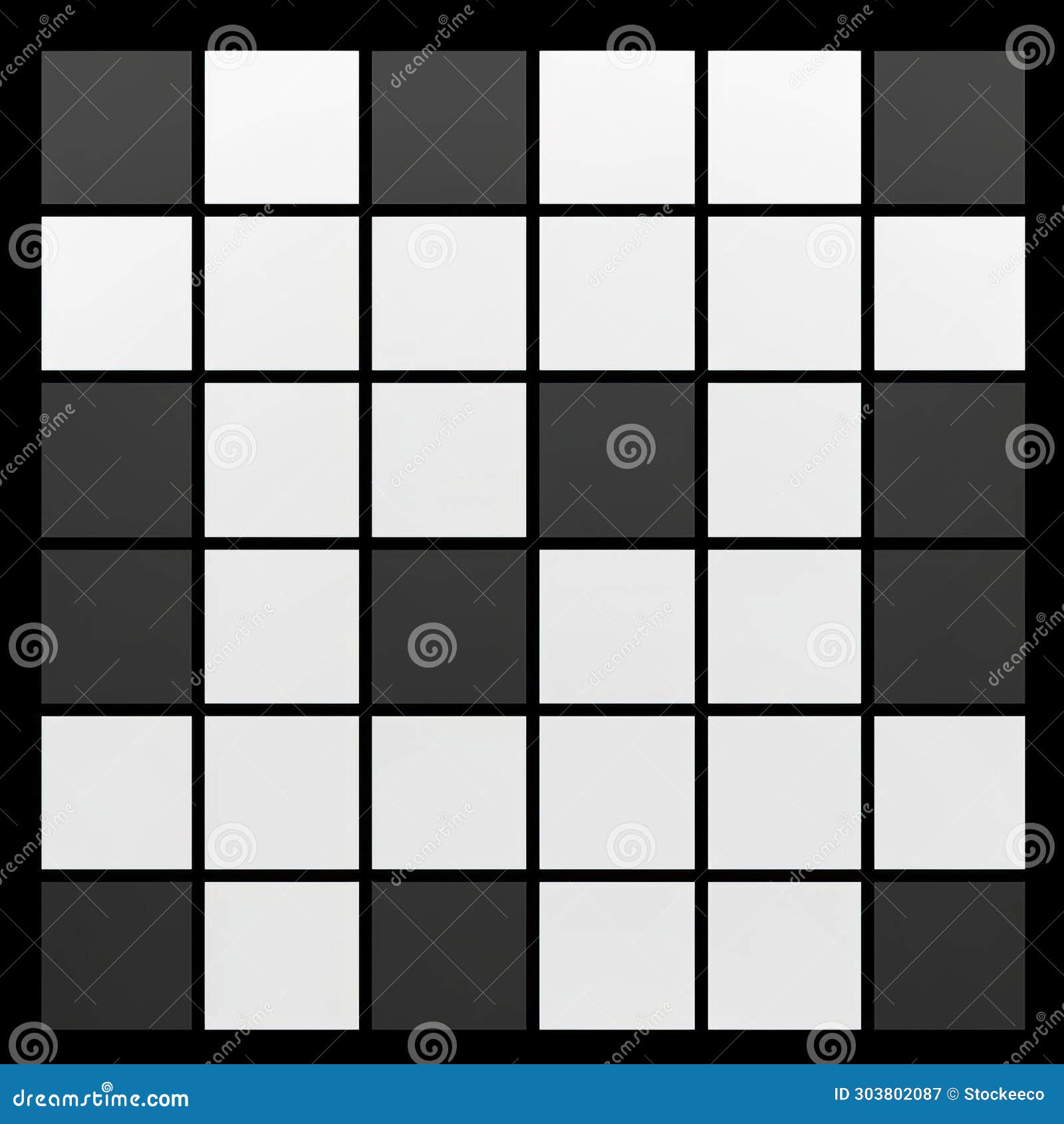 Simplistic Cartoon Grid Black and White Square Puzzle Stock ...