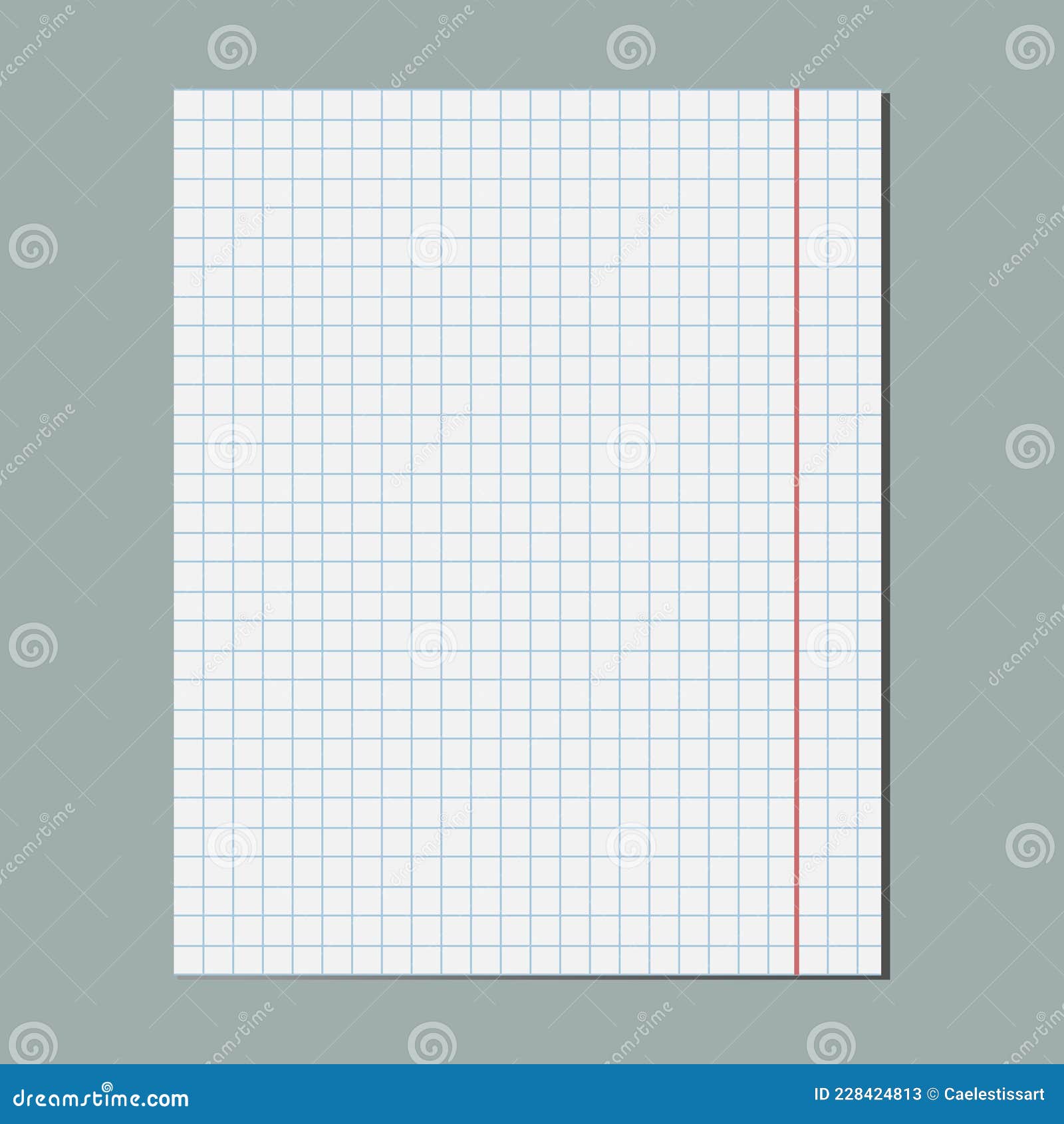 Graphical Blank Paper Sheet, Empty Square Coordinate Grid Lined ...