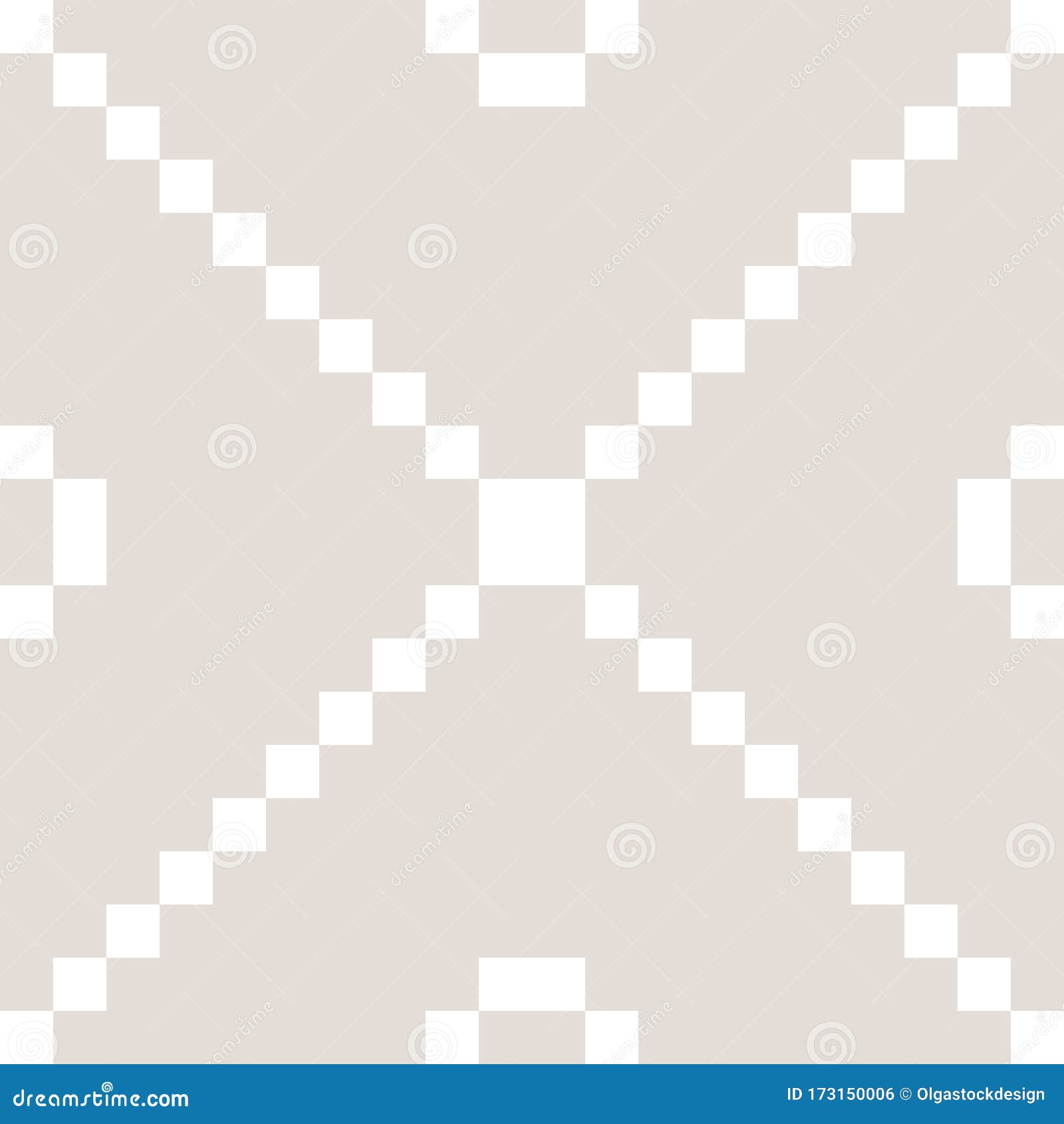 Square Grid Seamless Pattern. Subtle Vector White and Beige Geometric ...