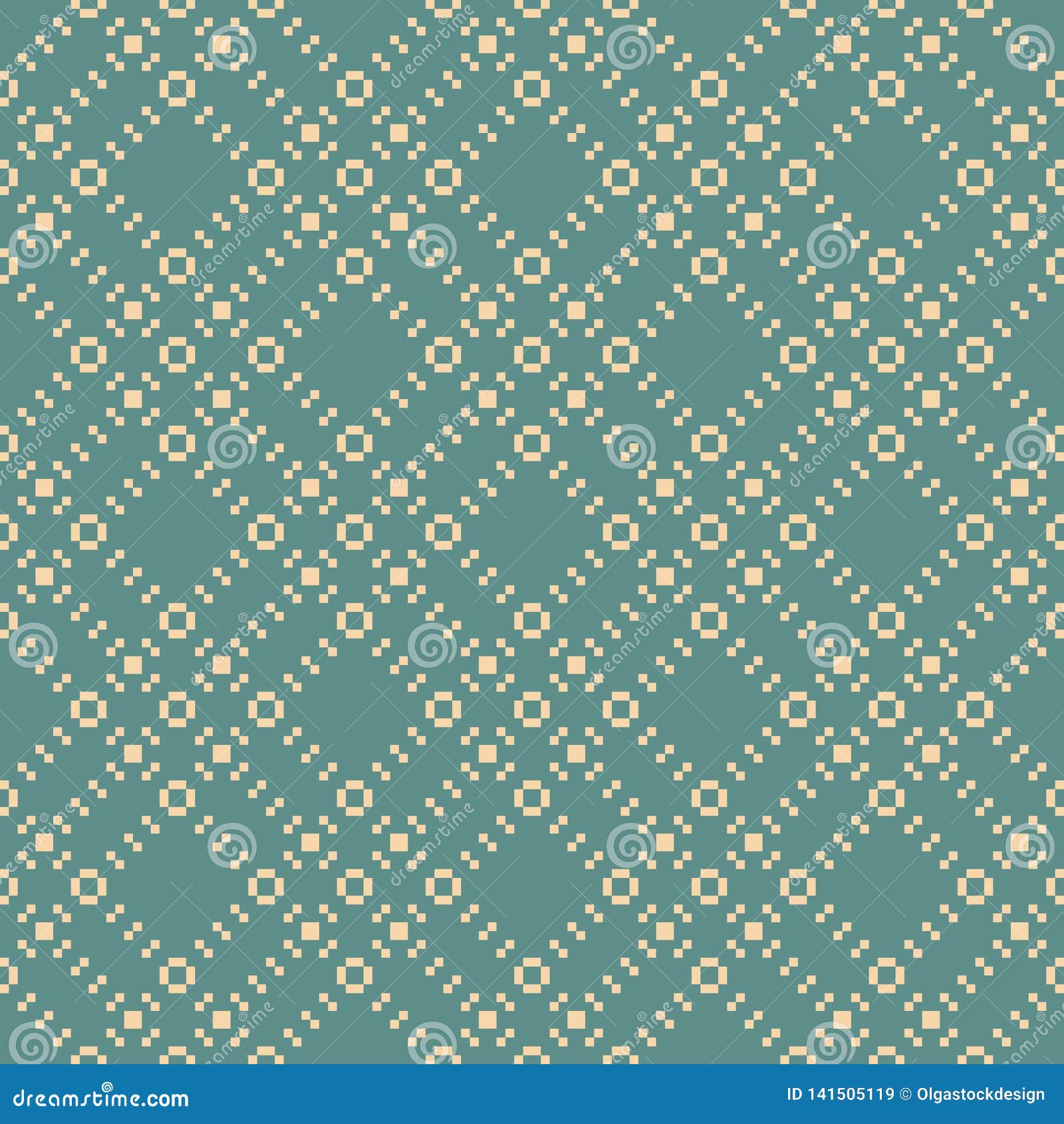 Square Grid Seamless Pattern. Vector Abstract Geometric Texture. Tan ...