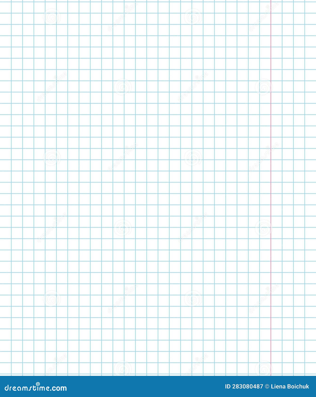 Square Grid Sheet, Blank Notebook Squared Paper Sheet, Vector ...